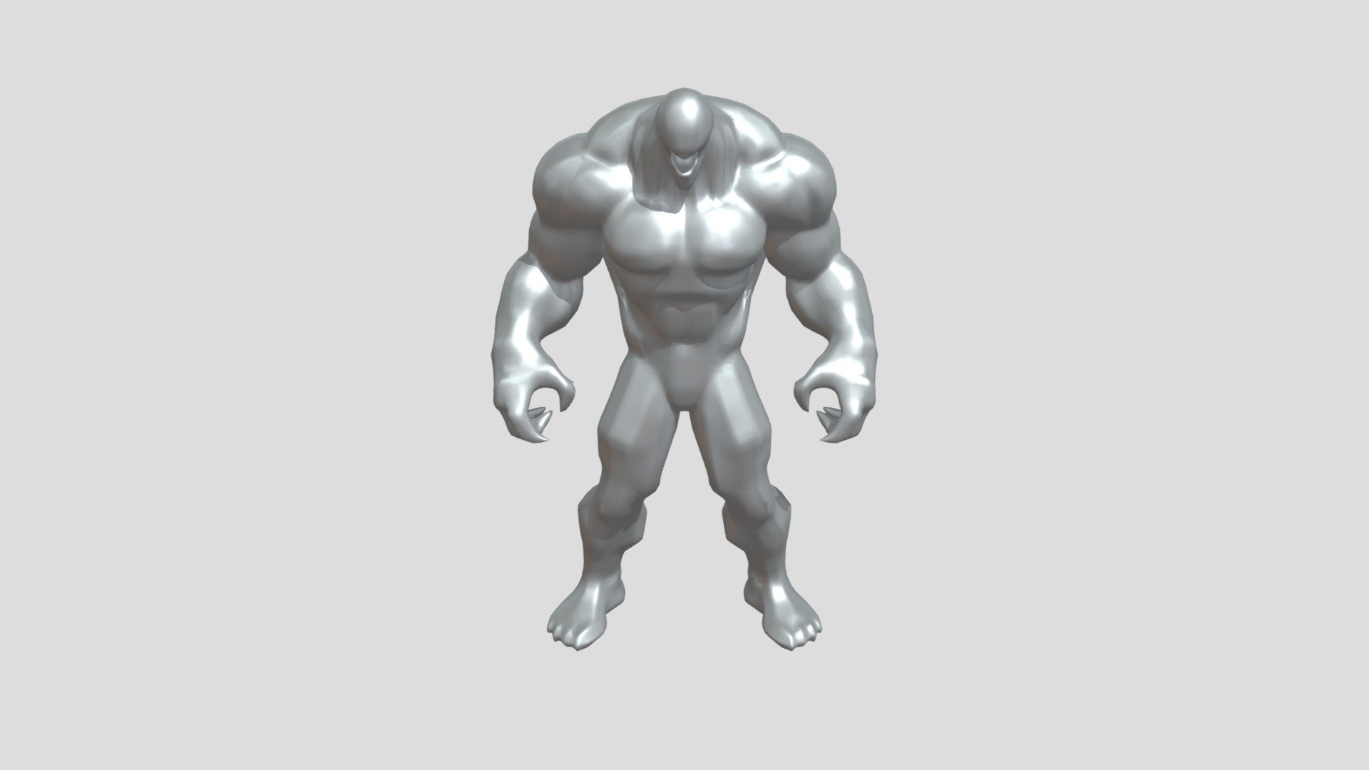 muscular humanoid creature with sharp teeth - 3D model by FusionARC ...