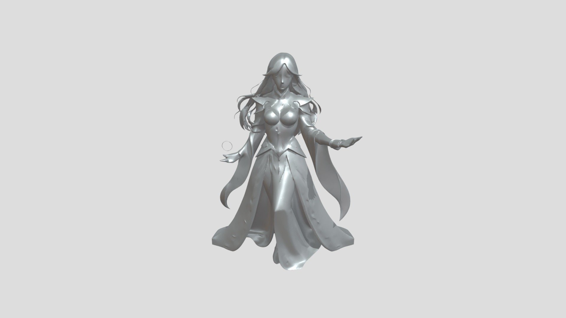fantasy female mage in ornate robe - 3D model by amralaa15 [623c124 ...