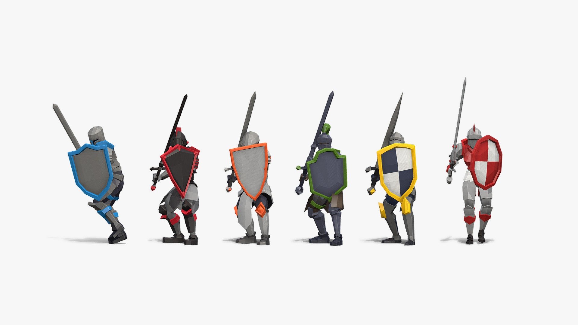 Low Poly Knights - Animated & Rigged - 3D model by Studio Ochi ...