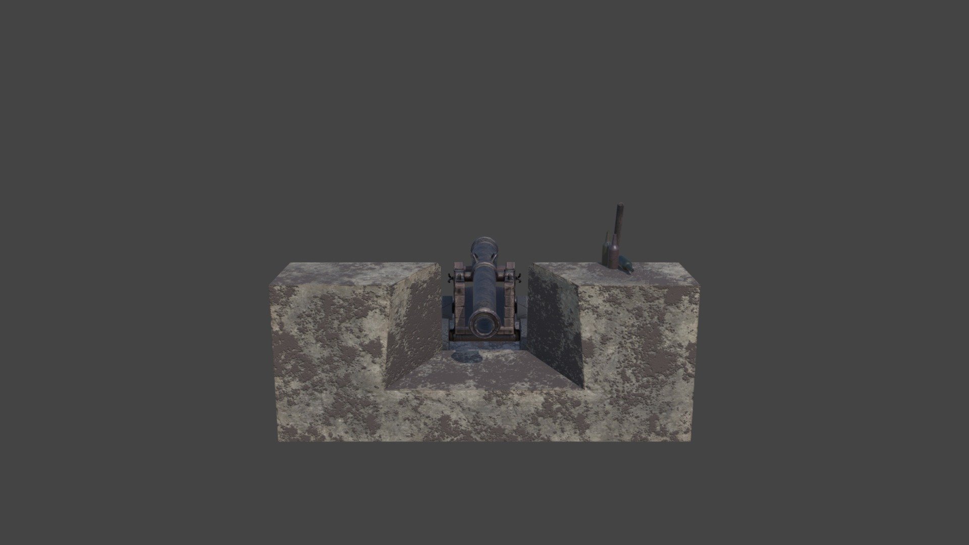 Cannon Environment Textured - Download Free 3D model by HelixTyphoon ...
