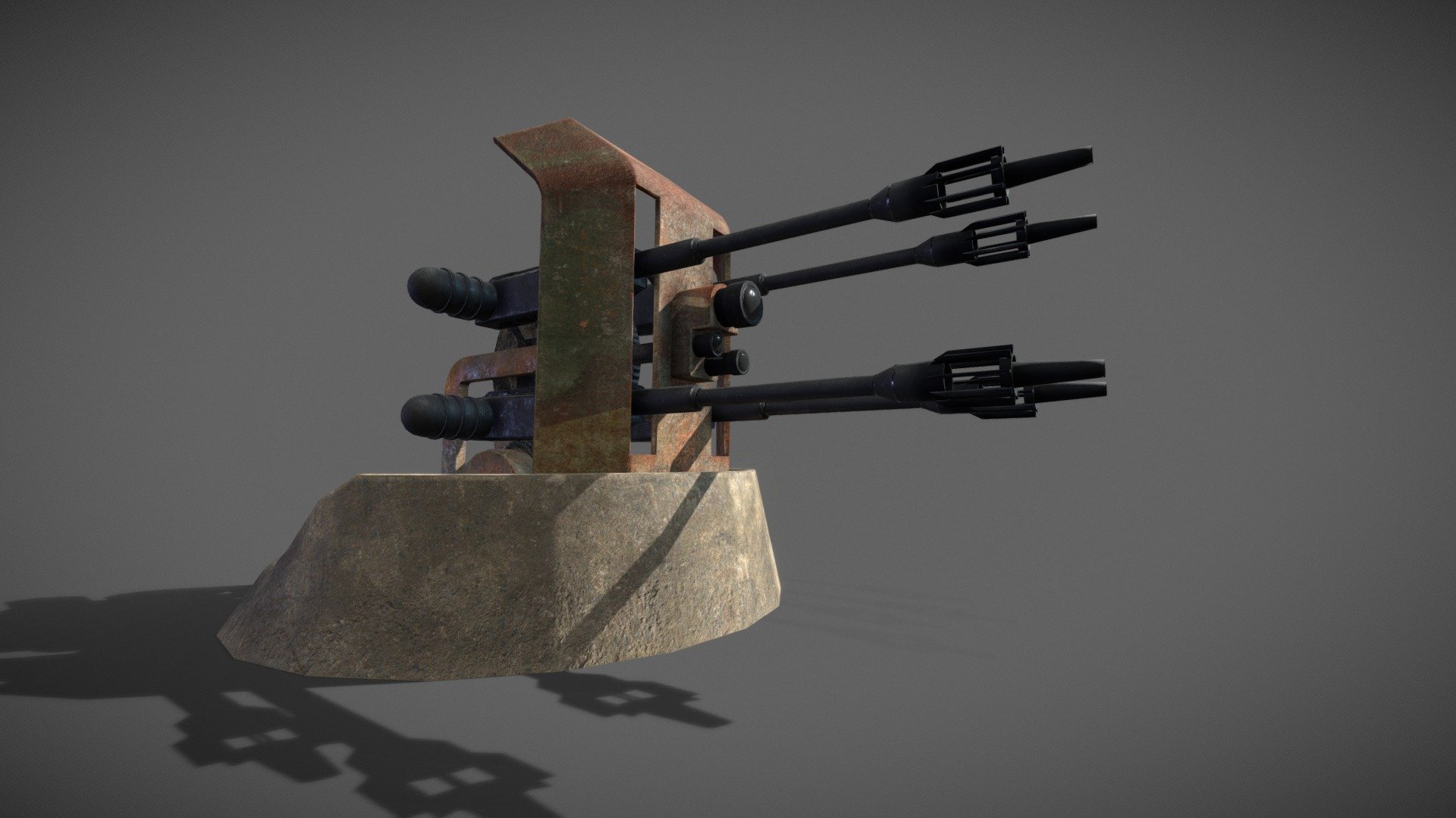 Game Art: Sci-Fi AA Turret - 3D model by MarcinGArt (@marcin.gk ...