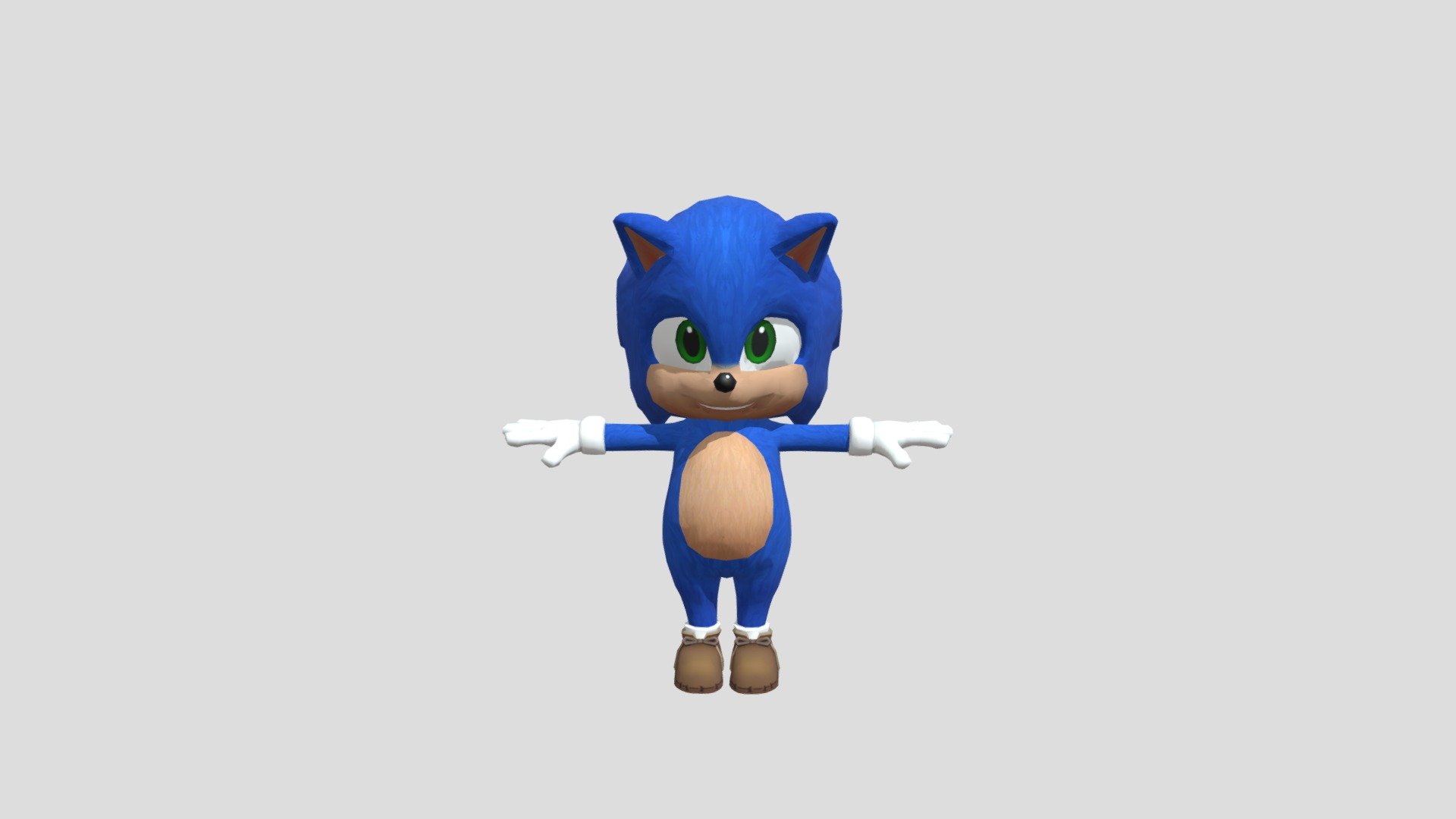 Baby Sonic Movie (Sonic Movie) (Animation) - Download Free 3D model by ...