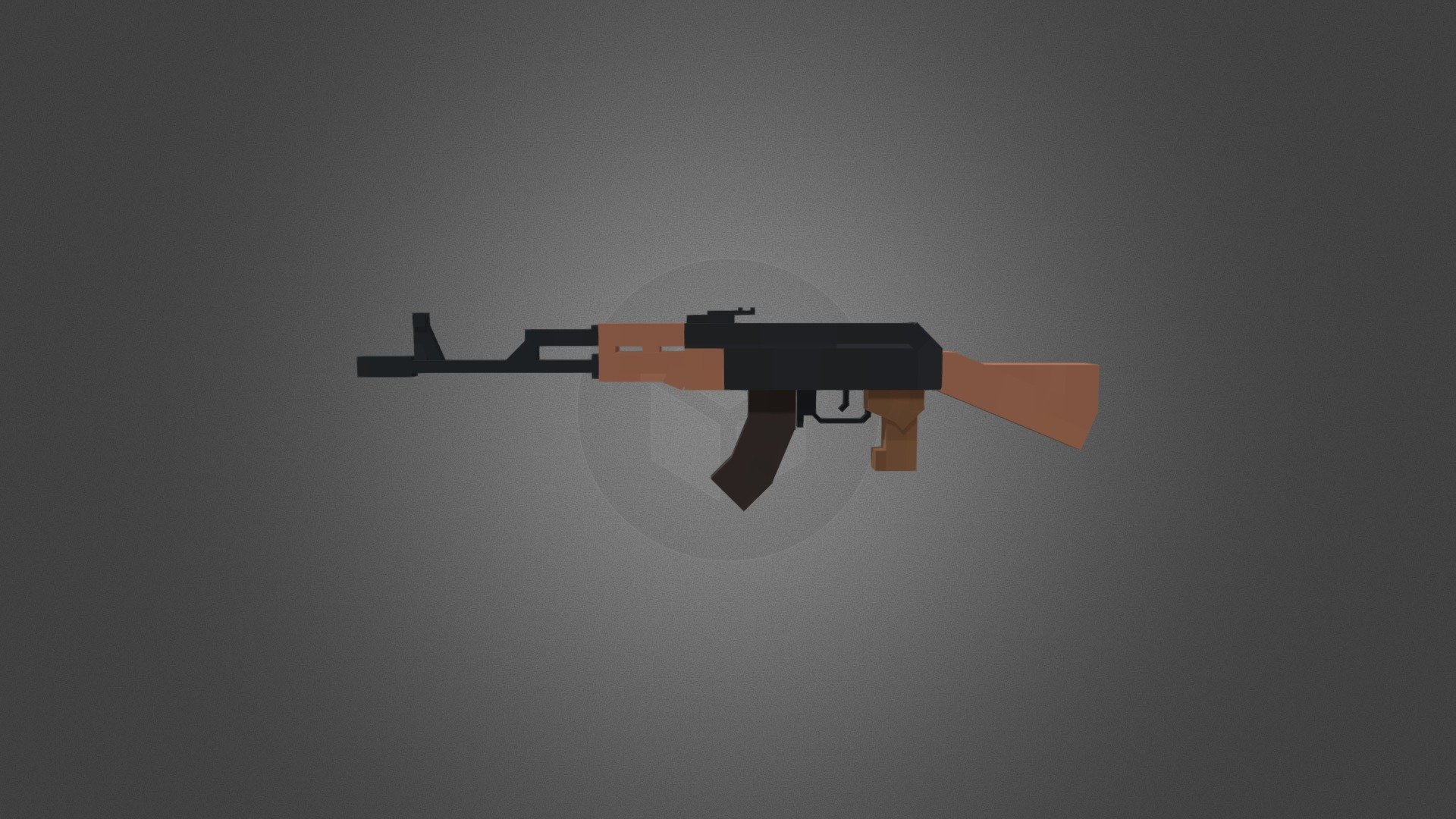 AK-74 Russian automatic rifle ( for Minecraft ) - 3D model by Belwone ...