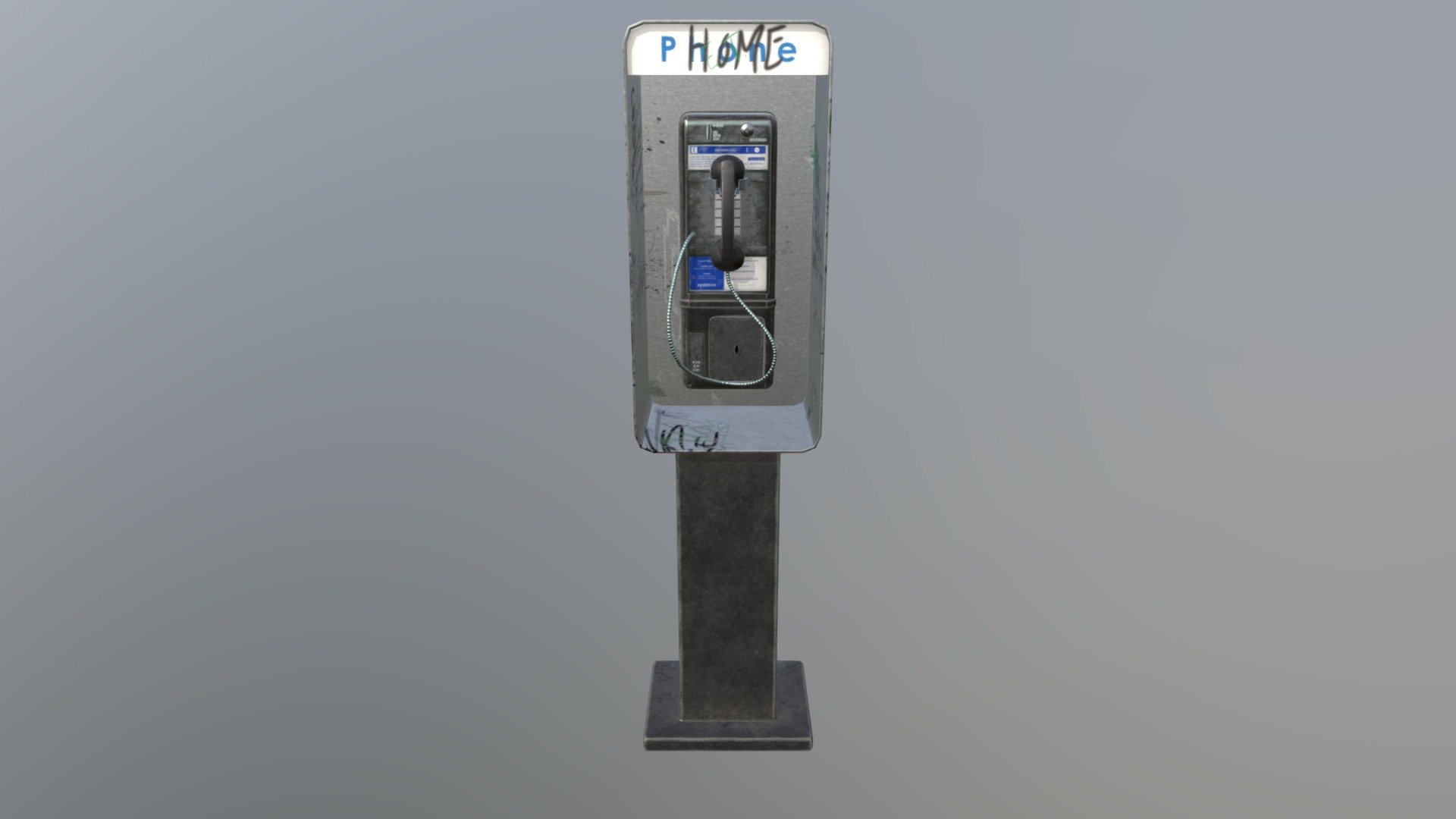 Payphone - 3D model by jsotoamaya [6247f0d] - Sketchfab