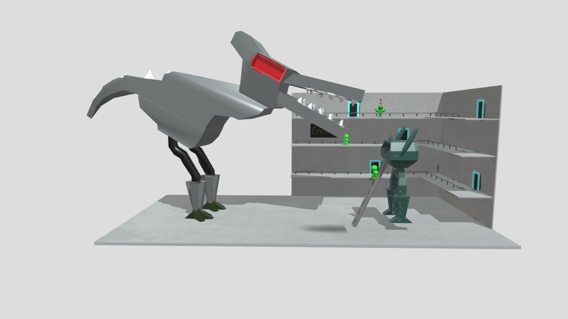 Aliens being attacked - 3D model by Vhickman [624936c] - Sketchfab