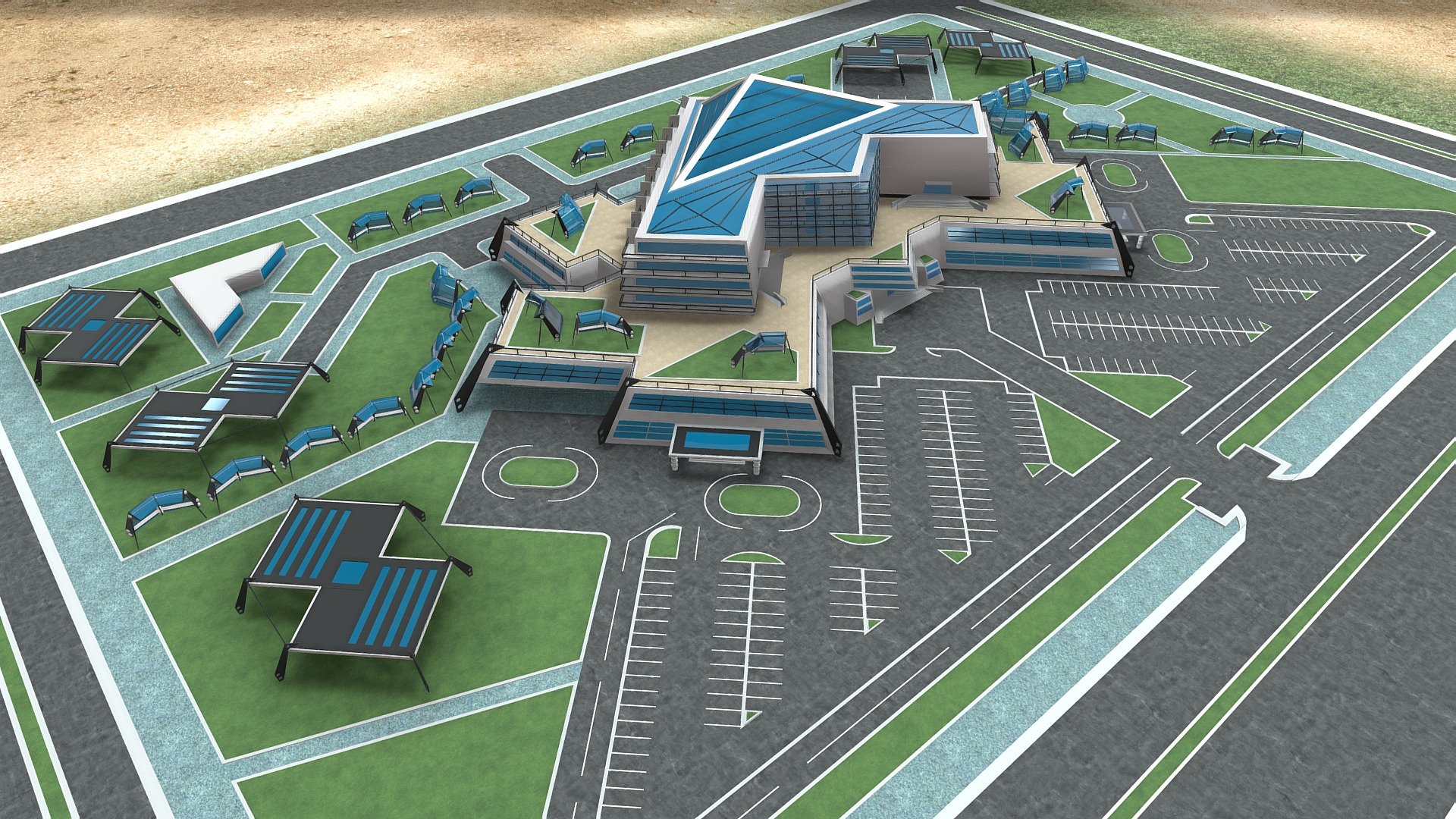 0129 - Hospital Architecture Project - Buy Royalty Free 3D model by ...