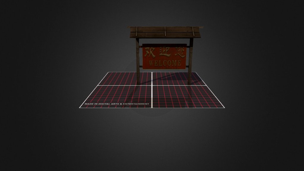 Prop_WelcomeBoard - 3D model by robbe.desmet [624d691] - Sketchfab