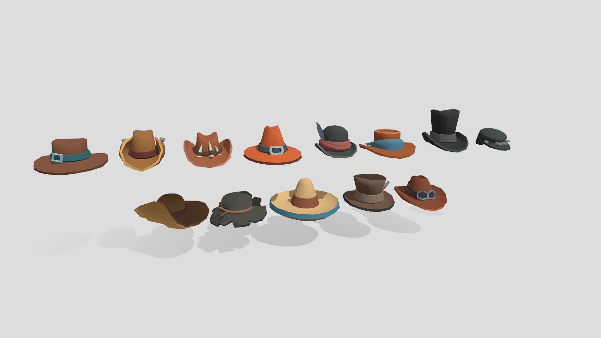 hats - 3D model by CC (@ccsf) [624e75b] - Sketchfab