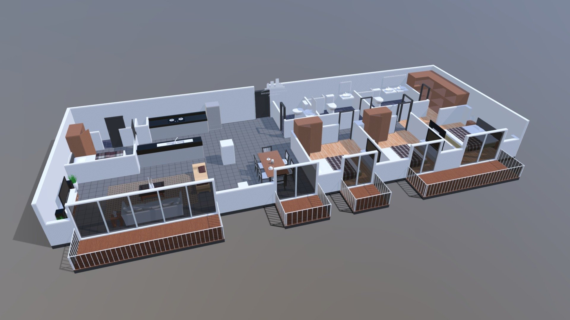 Cluster Two - 3BR B - 3D model by signetproperties [6250288] - Sketchfab