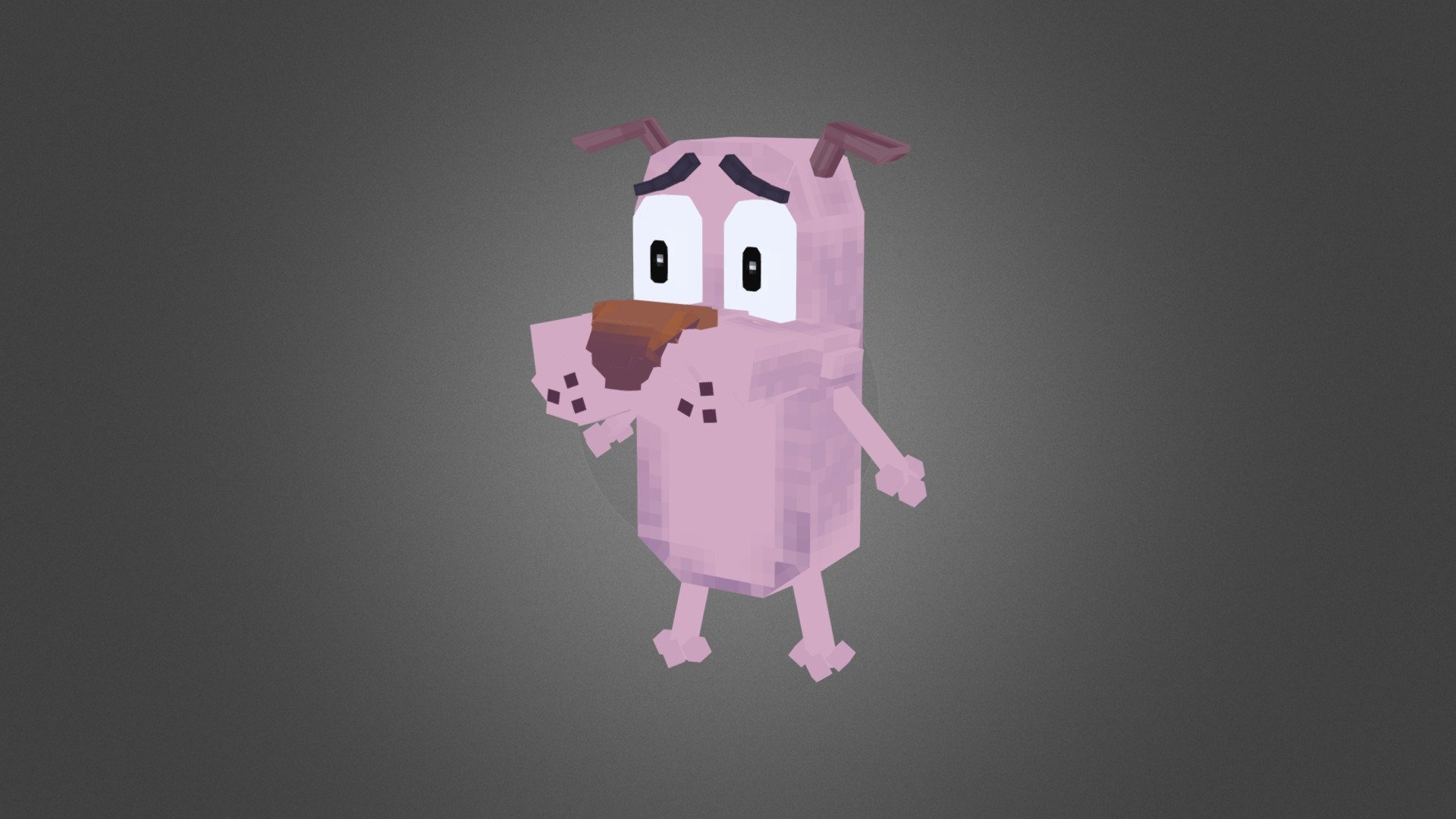 Courage The Cowardly Dog Minecraft Model - 3D model by dZus69 ...