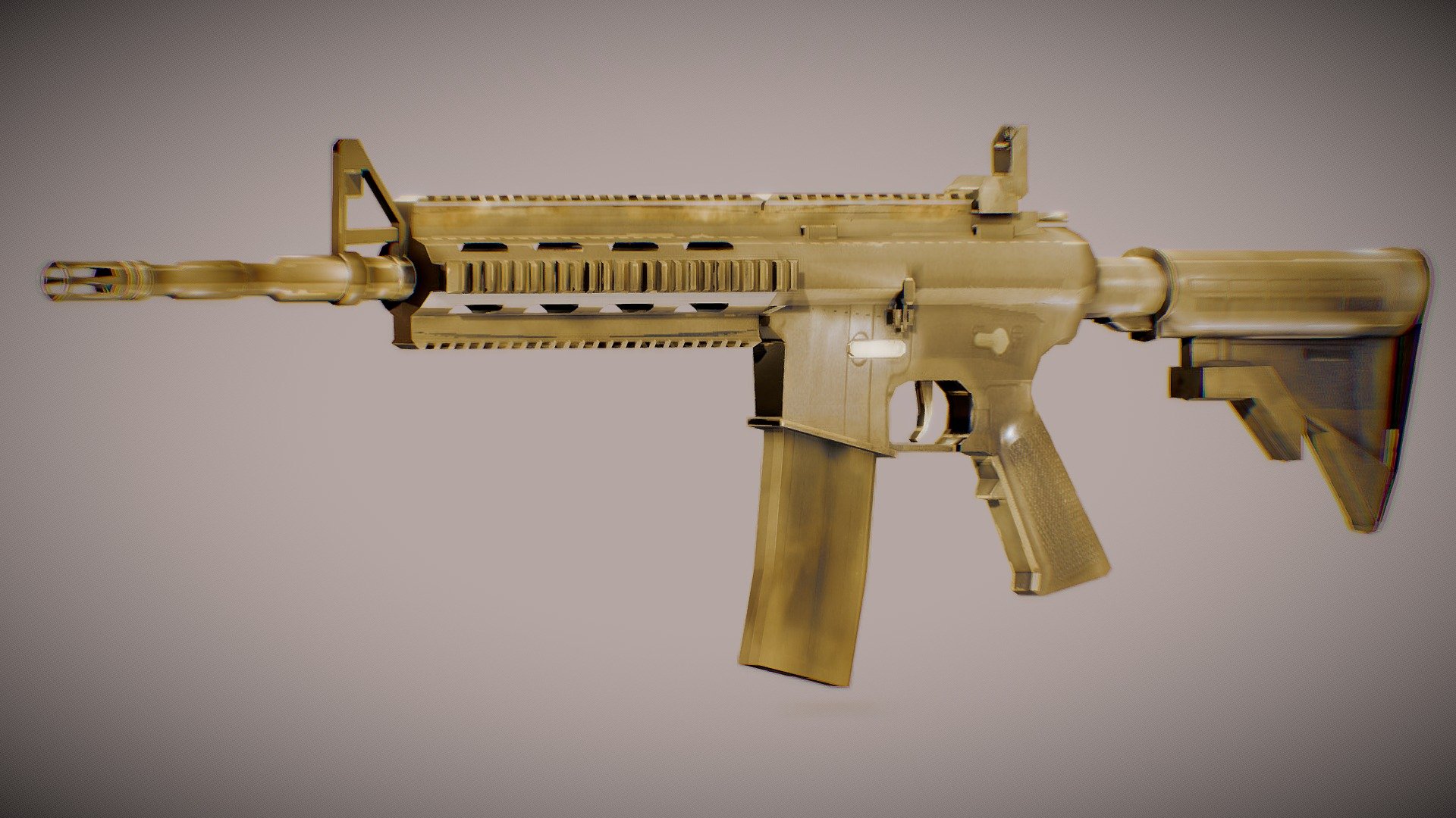 M4 assault rifle filled with dust. - Download Free 3D model by AngelGS ...