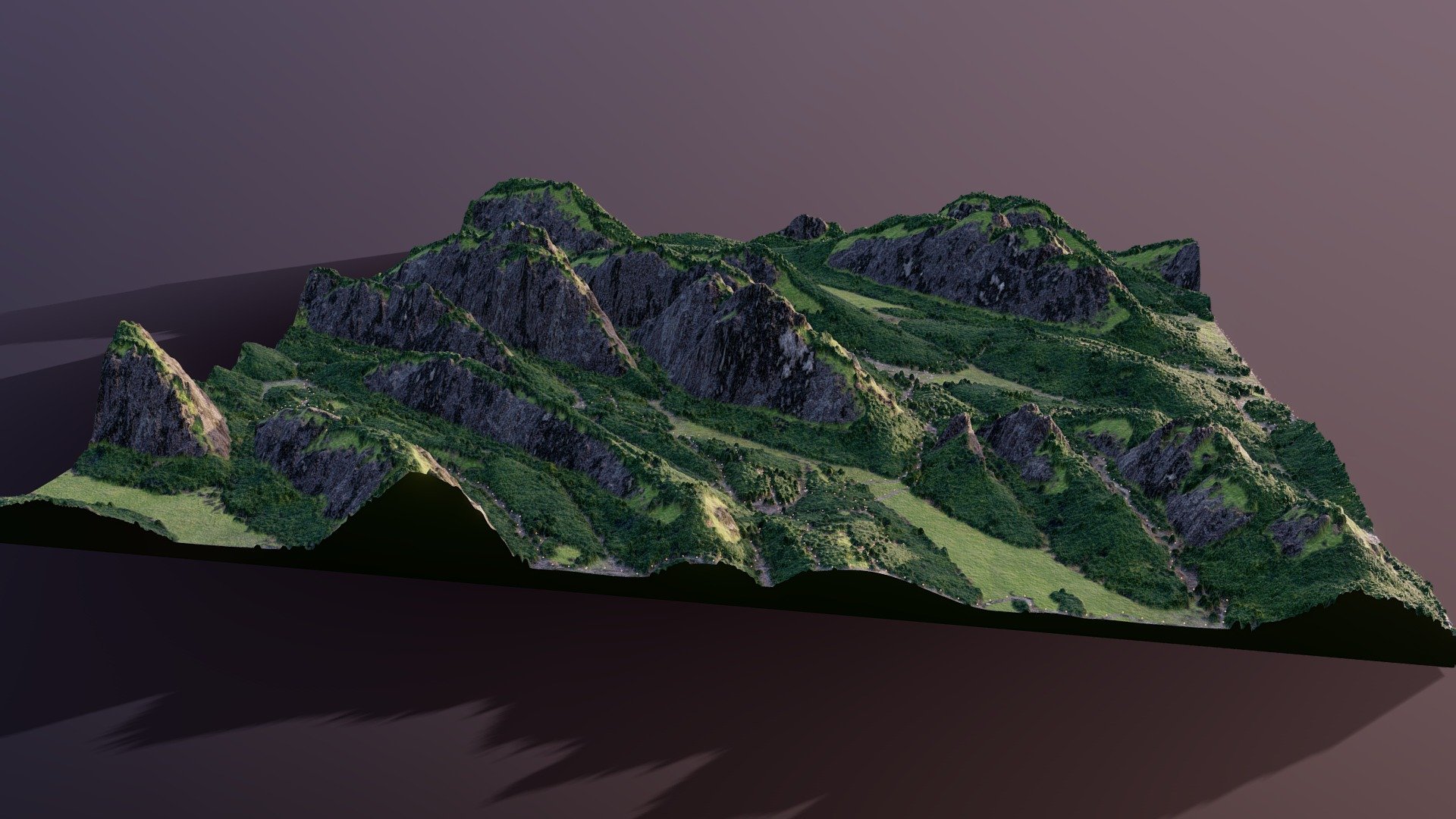 Procedural Landscape Design Test 00.04 - 3D model by asaito [625c279 ...