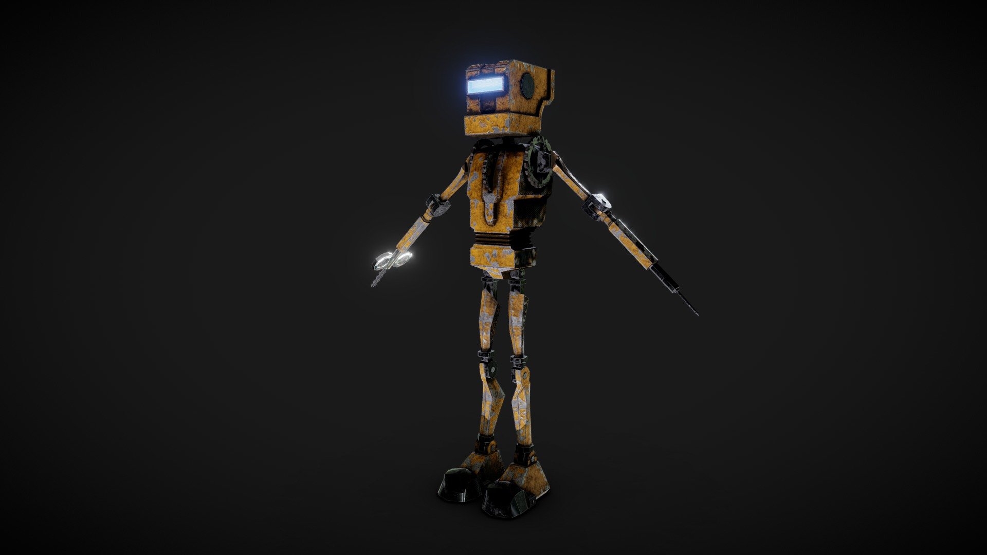 abandoned robot - 3D model by HomeroBotet [625e4b1] - Sketchfab