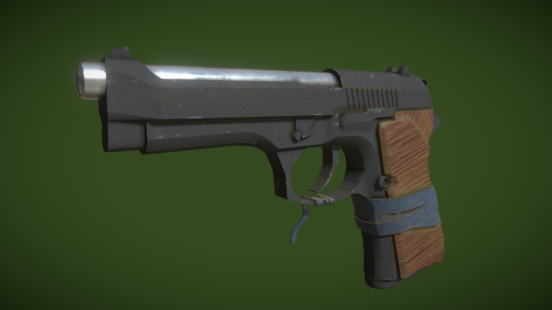 M9 Beretta - Post Apocalyptic Style - 3D model by WastingMyCars ...