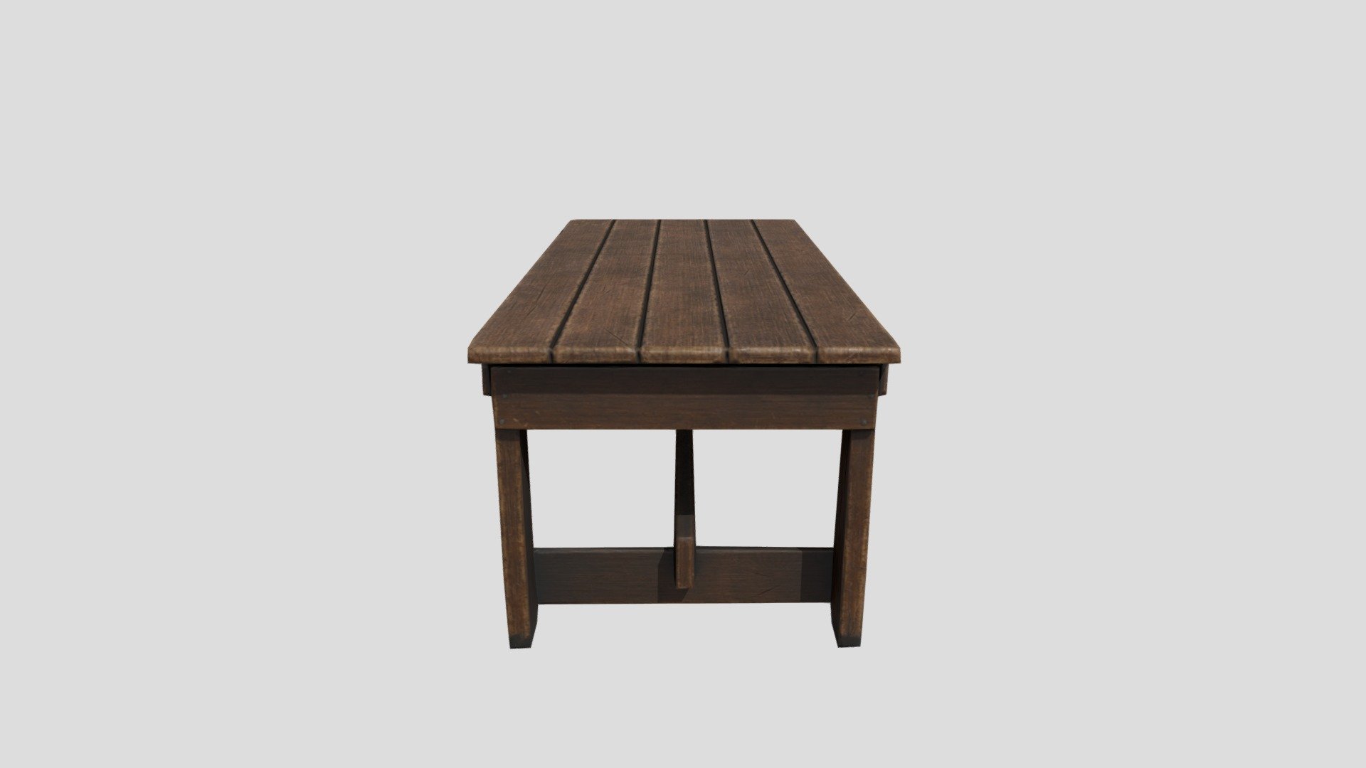 Wood Table 3d model - Download Free 3D model by Pou_Dev [625fabe ...