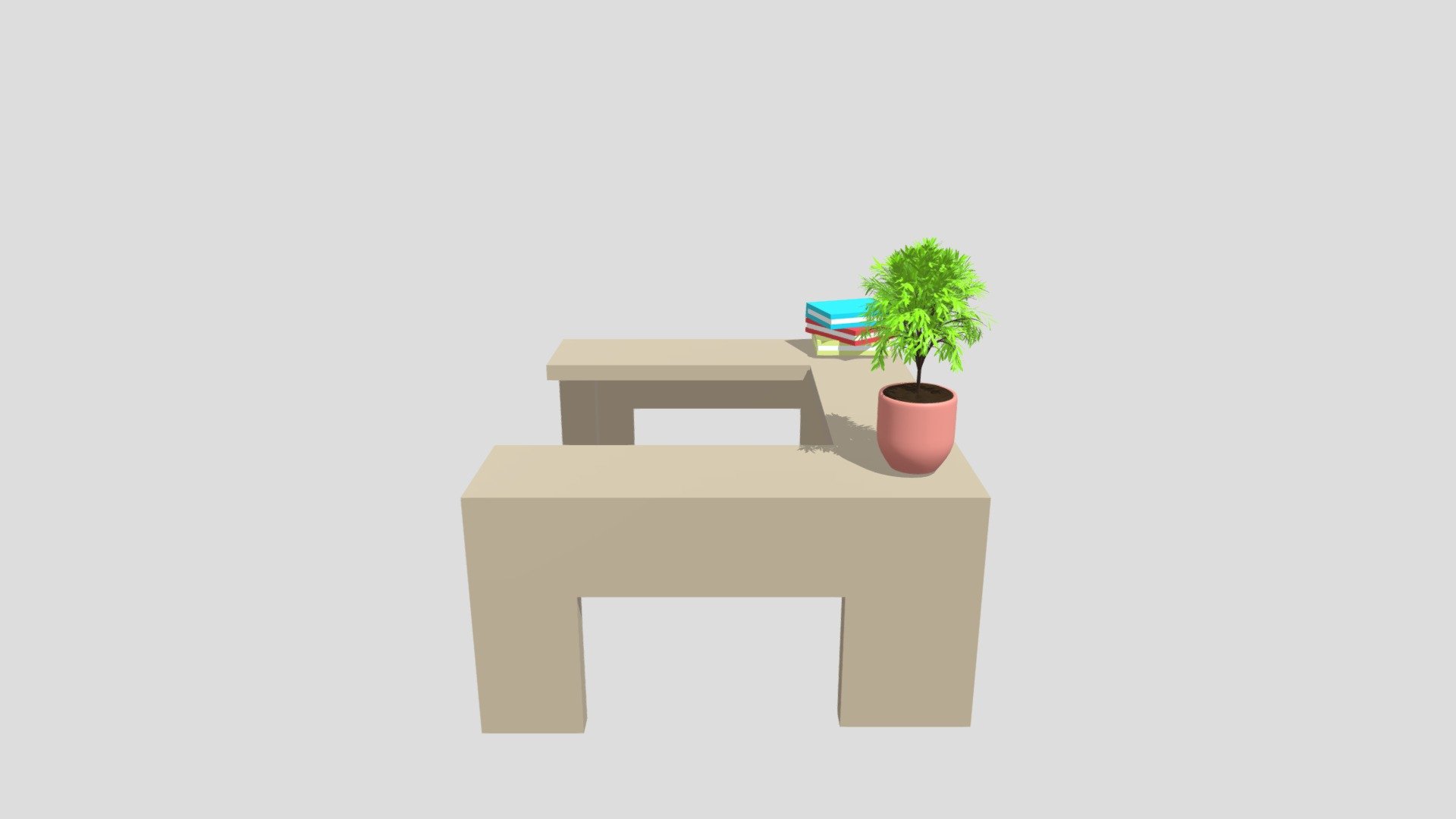 U shaped table - Download Free 3D model by CioJay [6261c10] - Sketchfab