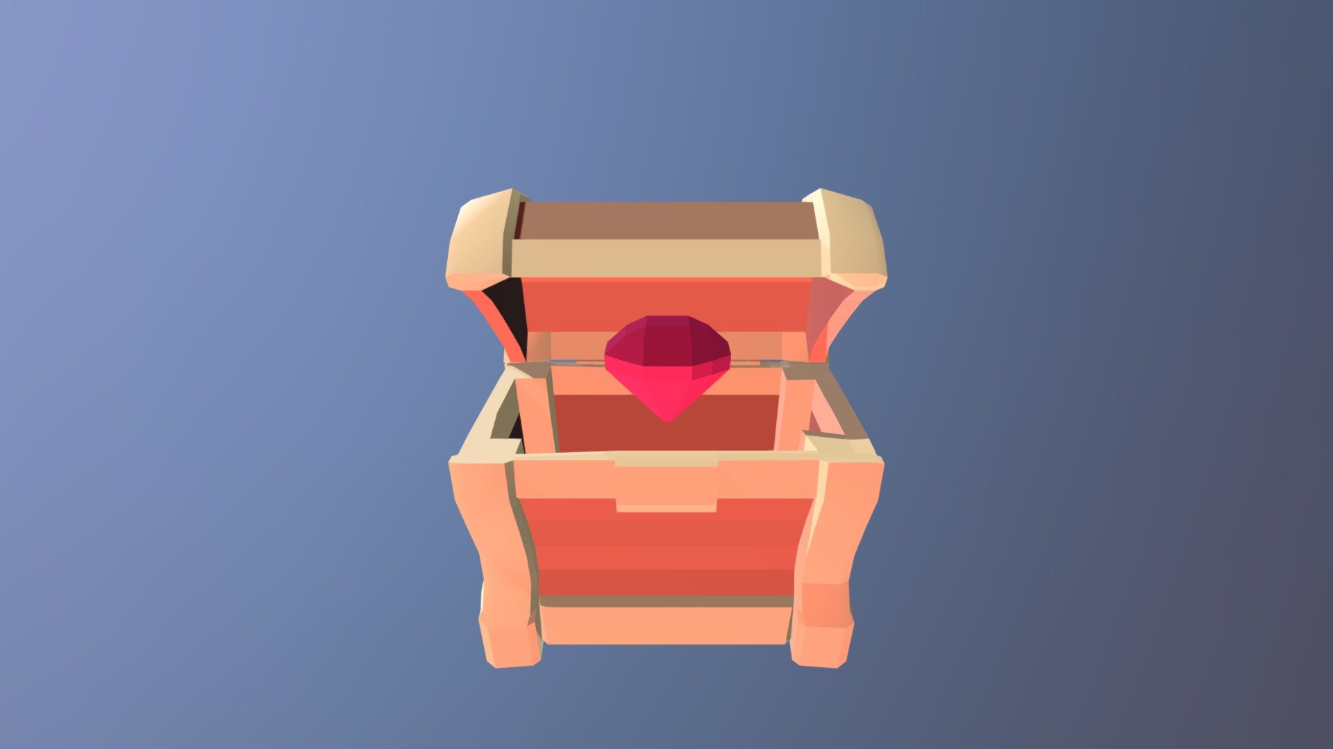 Low-poly chest - 3D model by b-wong [626af80] - Sketchfab