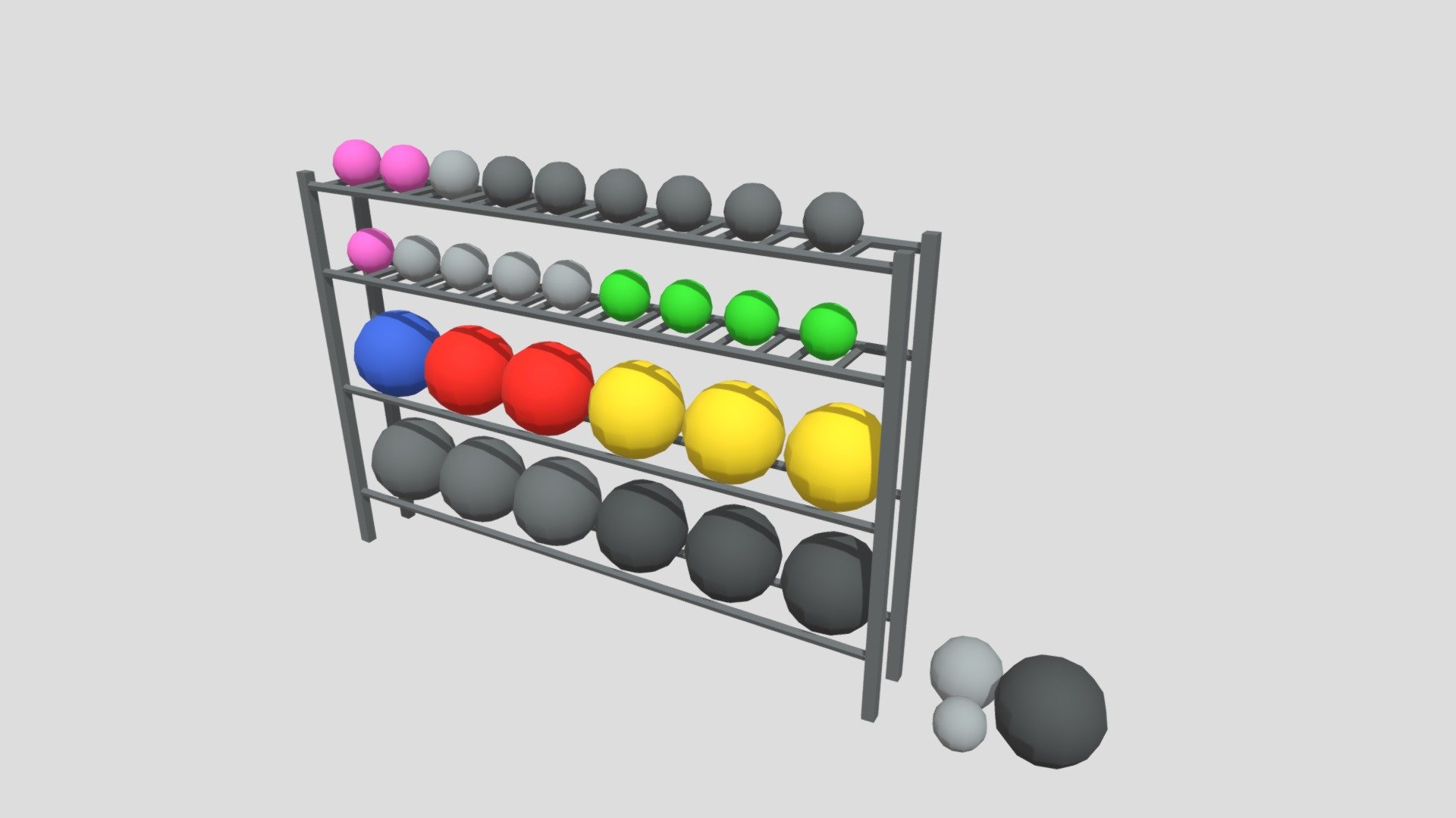 FREE LowPoly Crossfit - Wall Balls - Download Free 3D model by 3DLAND ...