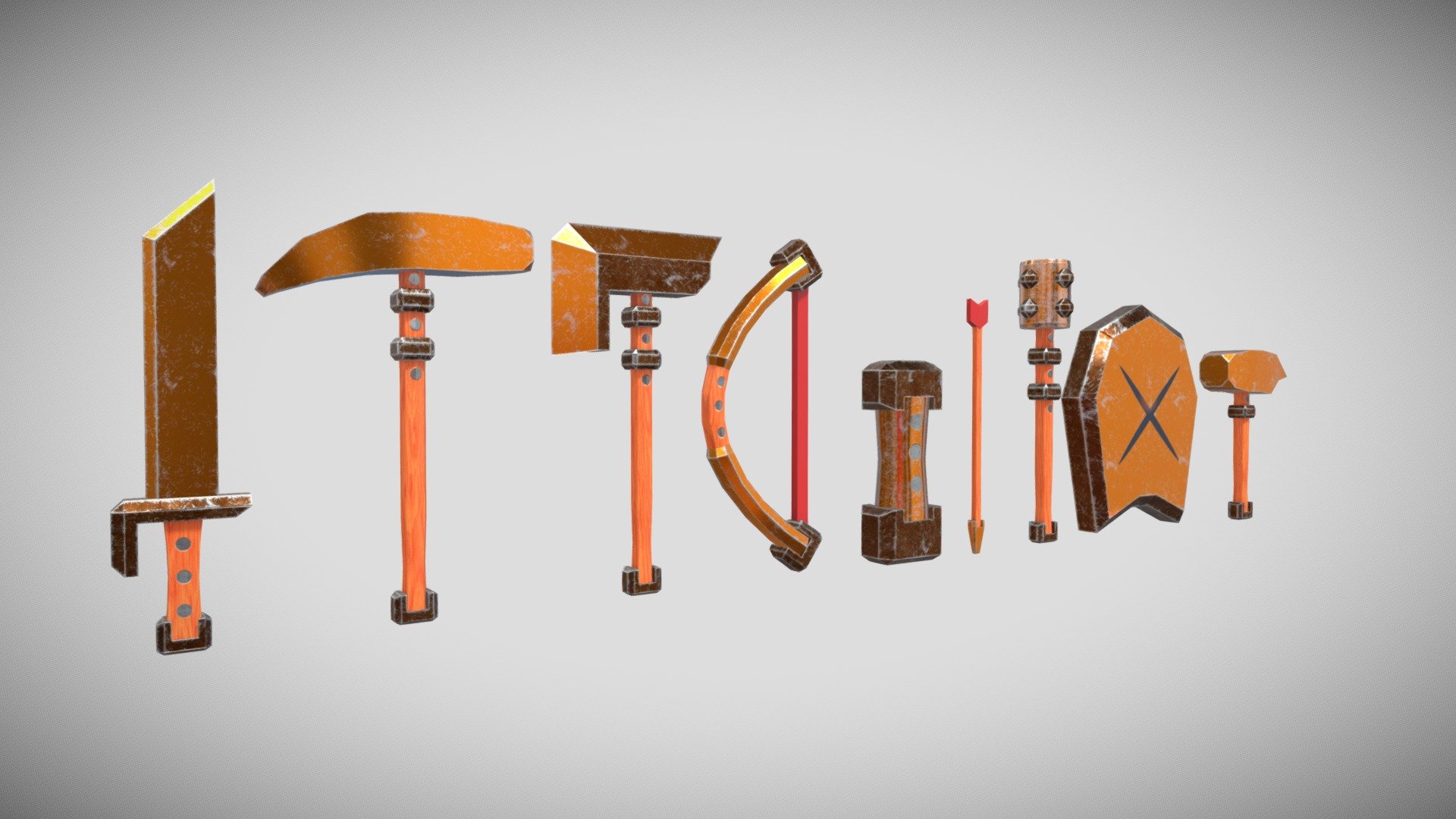 Copper weapon and tools pack - 3D model by shor.riot [626d5a9] - Sketchfab