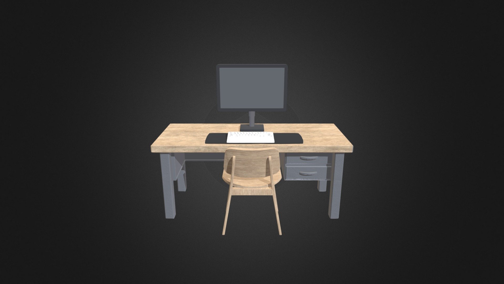 DESK-CHAİR - Download Free 3D model by sedayuzlu [626f936] - Sketchfab