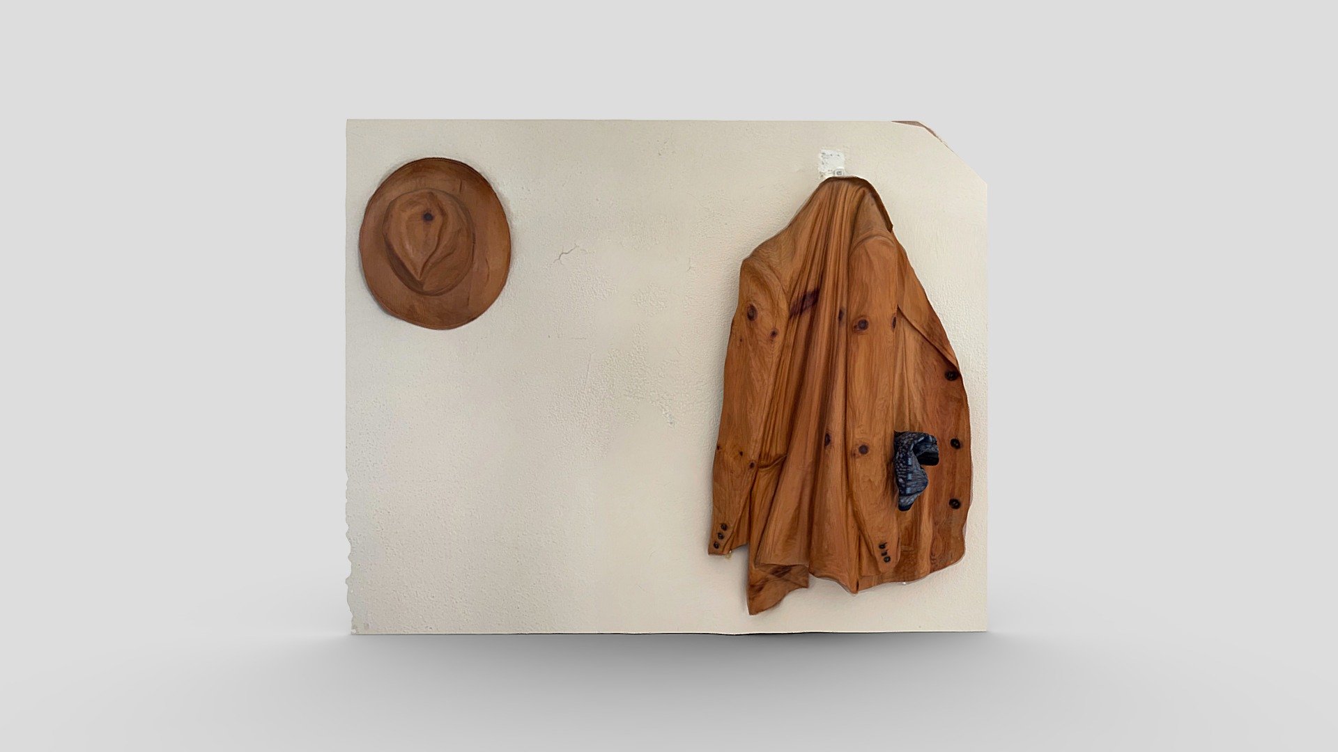 Wooden jacket and hat sculpture - Download Free 3D model by alban ...