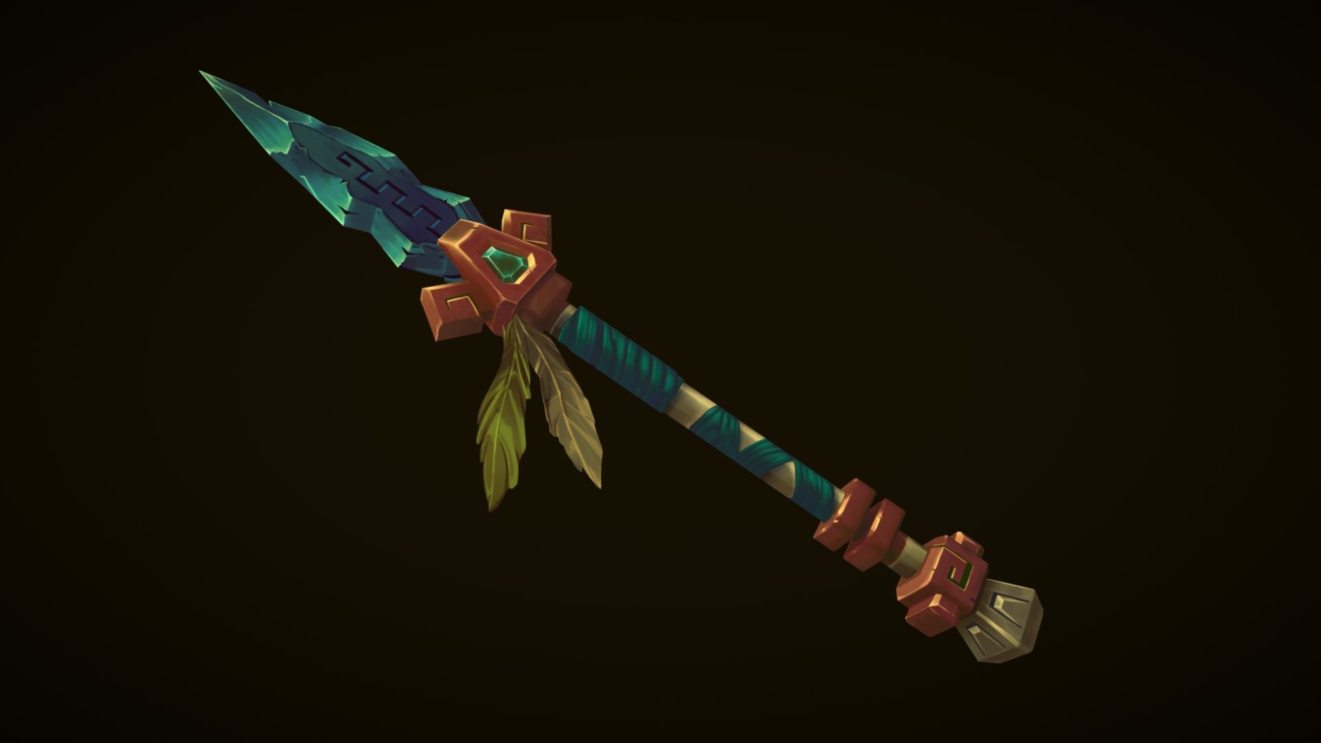 Hand Painted Spear - 3D model by Achaius [627124a] - Sketchfab