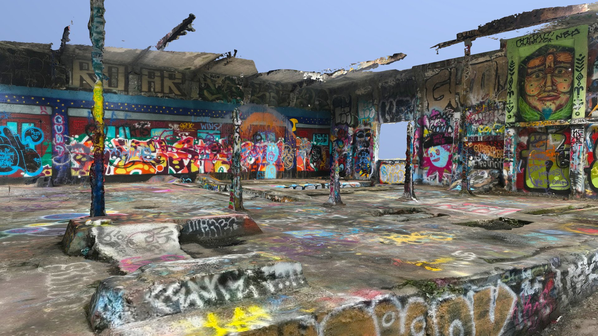 Graffiti Building - 3D model by peter54 [62758d1] - Sketchfab