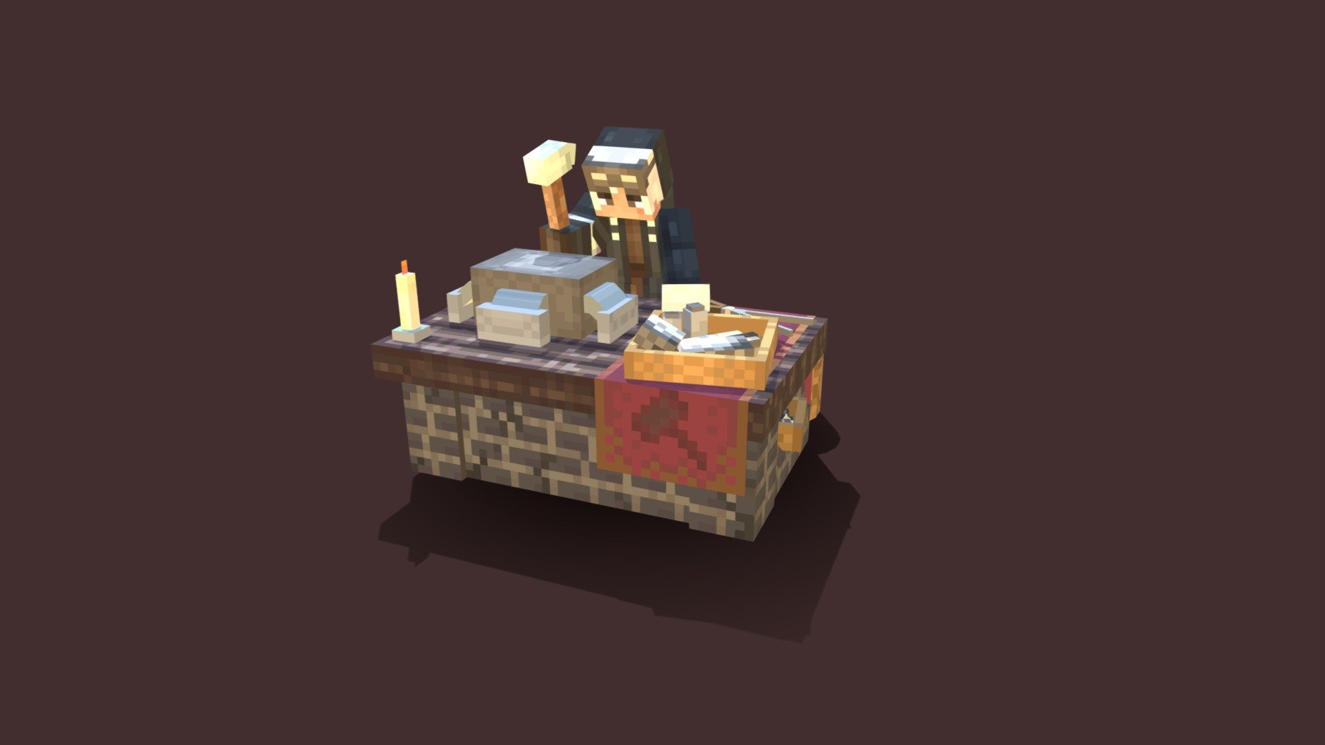 MC Blacksmith Table - 3D model by yxdzy [627998a] - Sketchfab