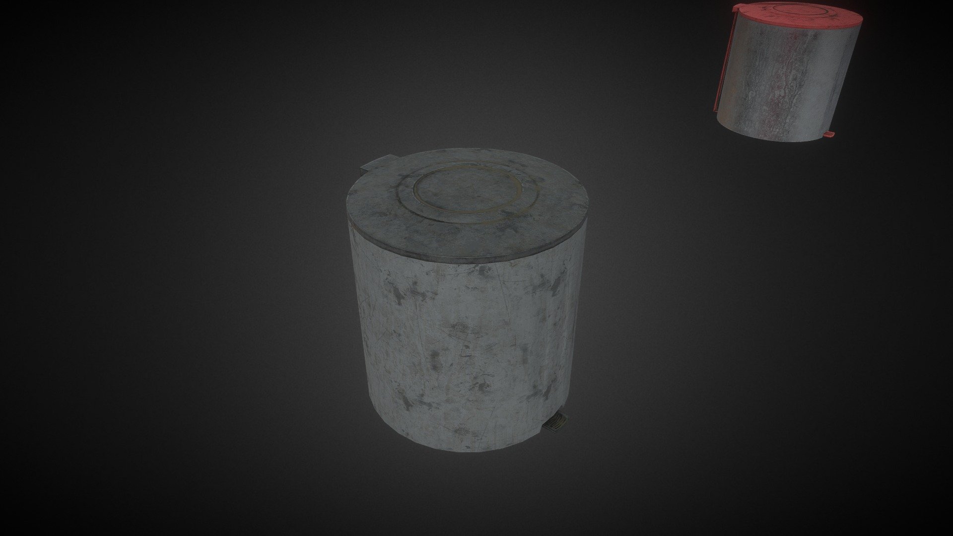 Simple Trash Can with PBR - Buy Royalty Free 3D model by ...