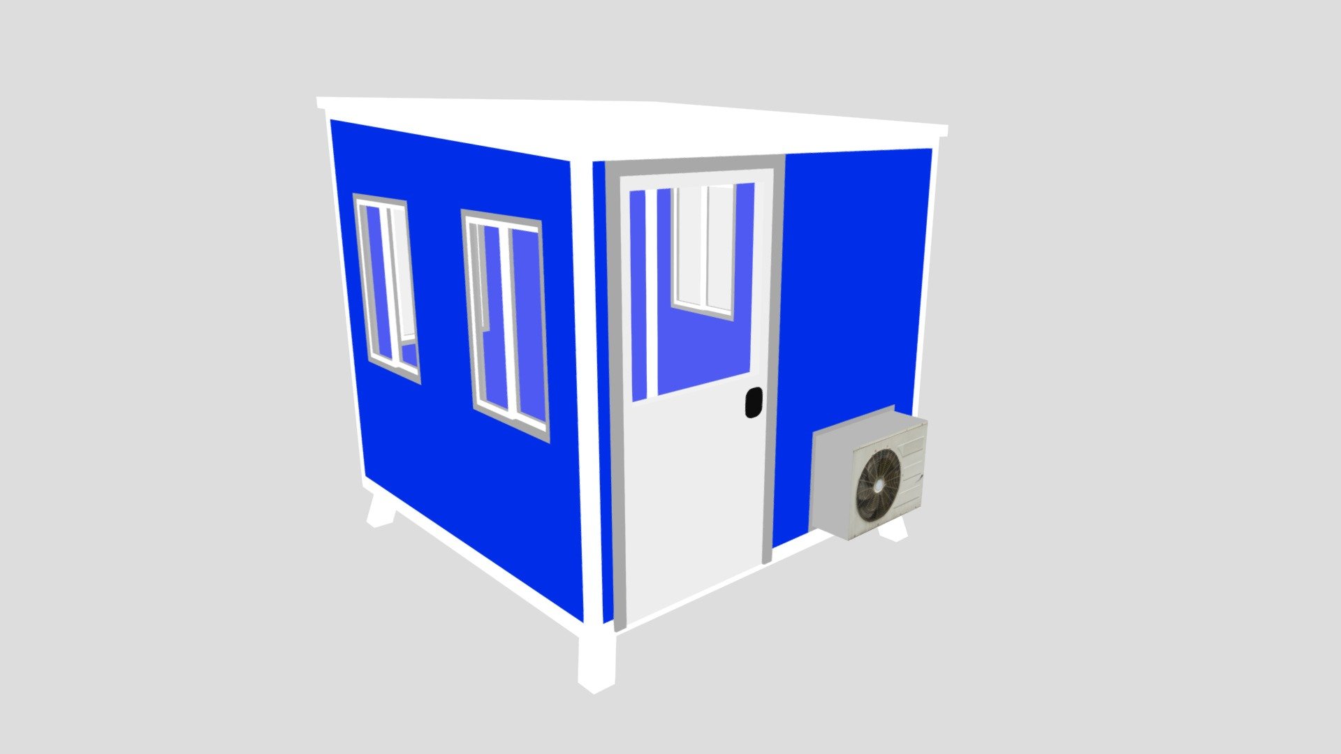 KT_Security_Booth_White_Trim - 3D model by rccrawford [627df53] - Sketchfab
