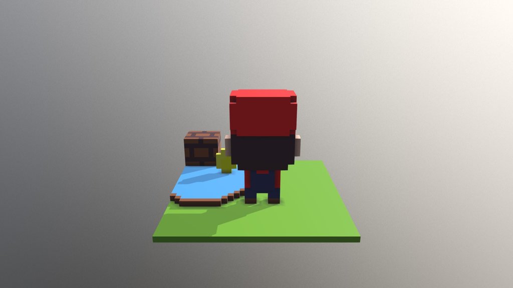 Super Mario Voxel Art - A 3D model collection by Enrique ...