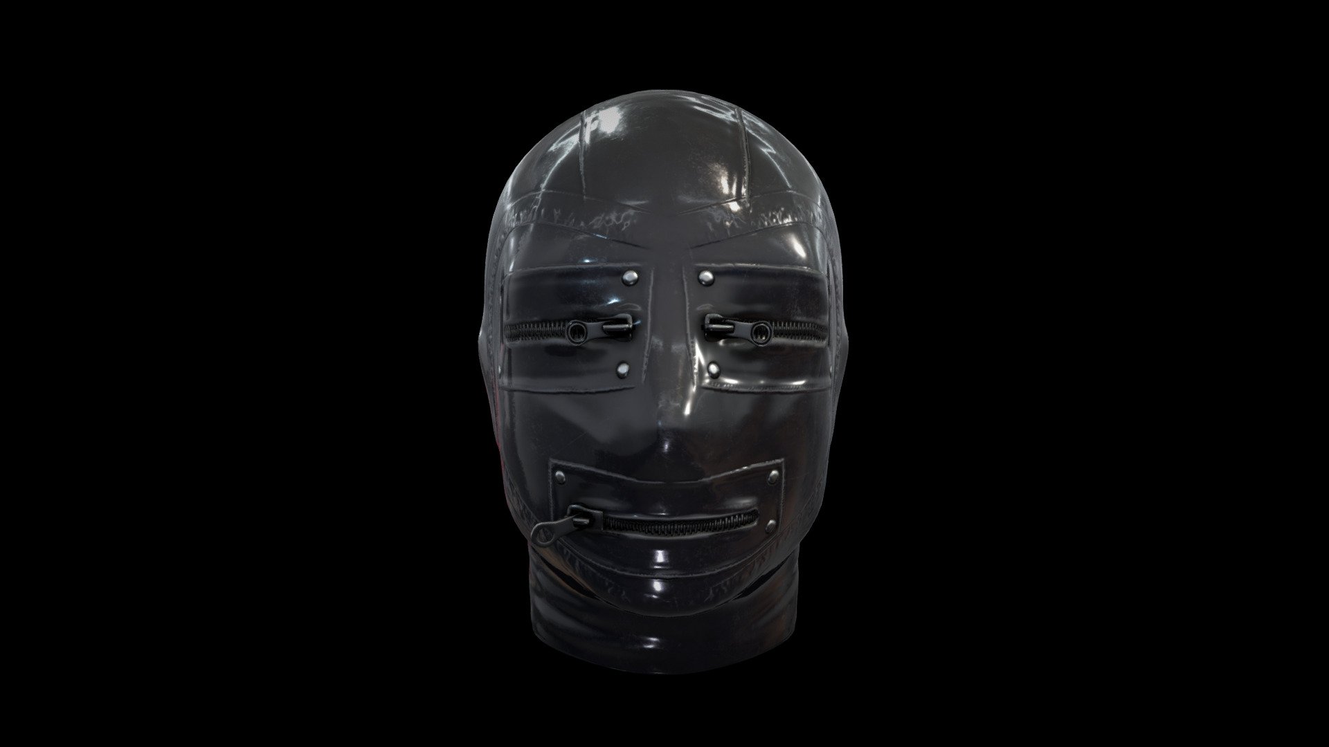 Male Black Latex Full Head Mask - Buy Royalty Free 3D model by 3dia ...
