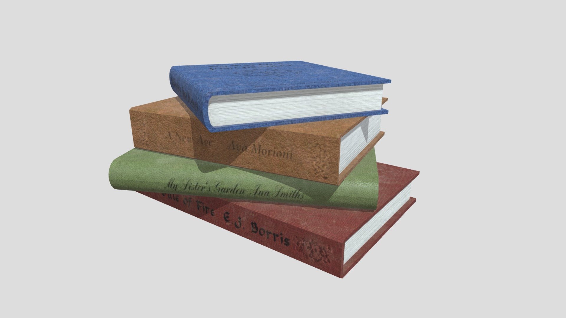 Dusty Book Pile - Download Free 3D model by Nolan Wazni (@n_wazni16 ...