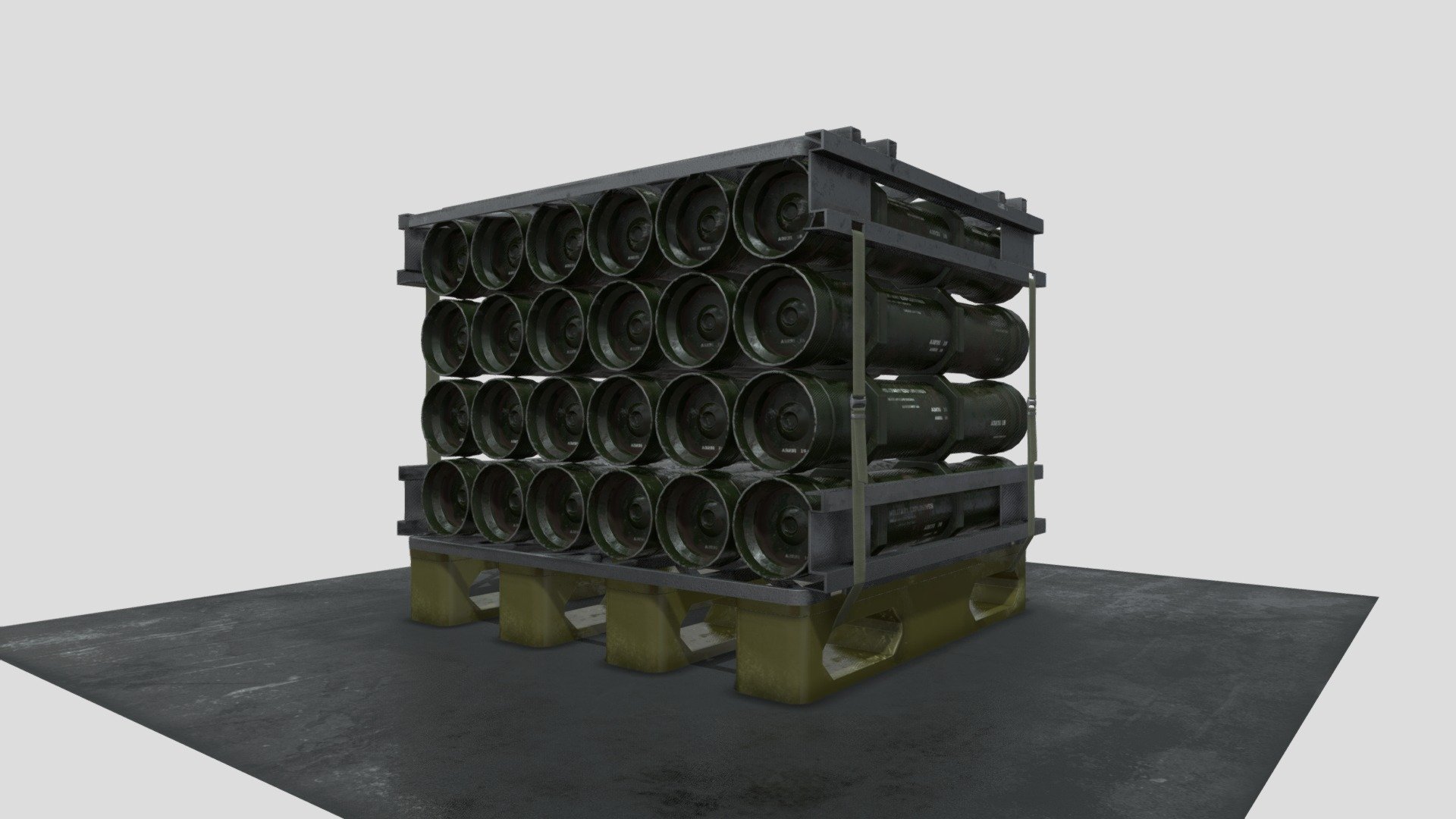 Military Cartridge Tube Cargo 4k pbr textures - Buy Royalty Free 3D ...