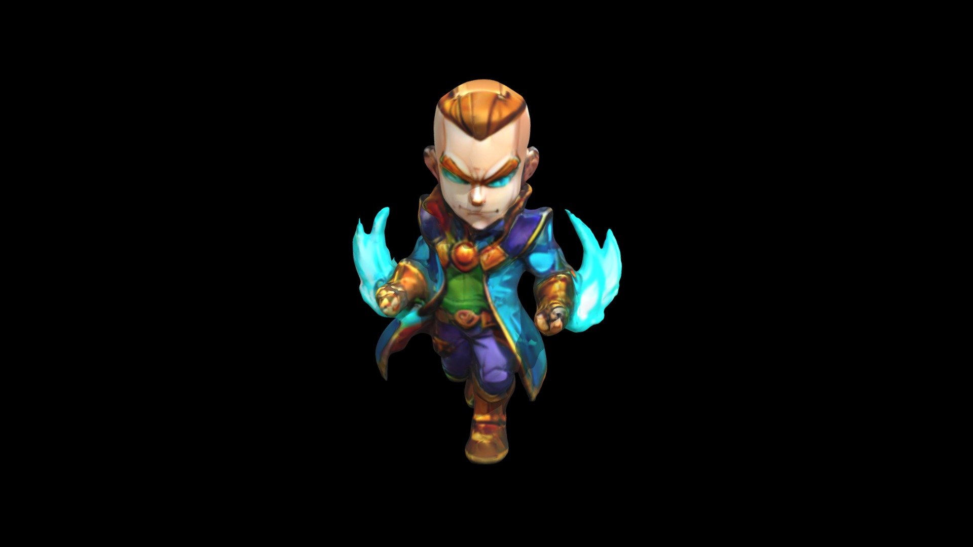 An animated character image of a young wizard ti - Download Free 3D ...