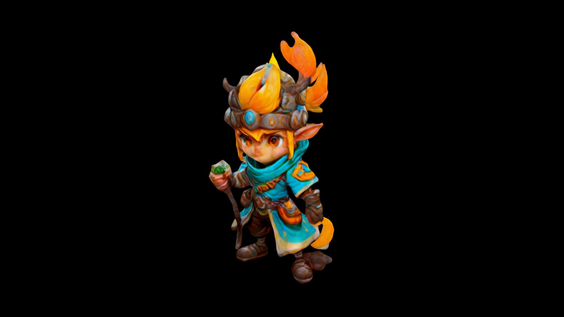 a yellow and orange dragon knight character the - Download Free 3D ...