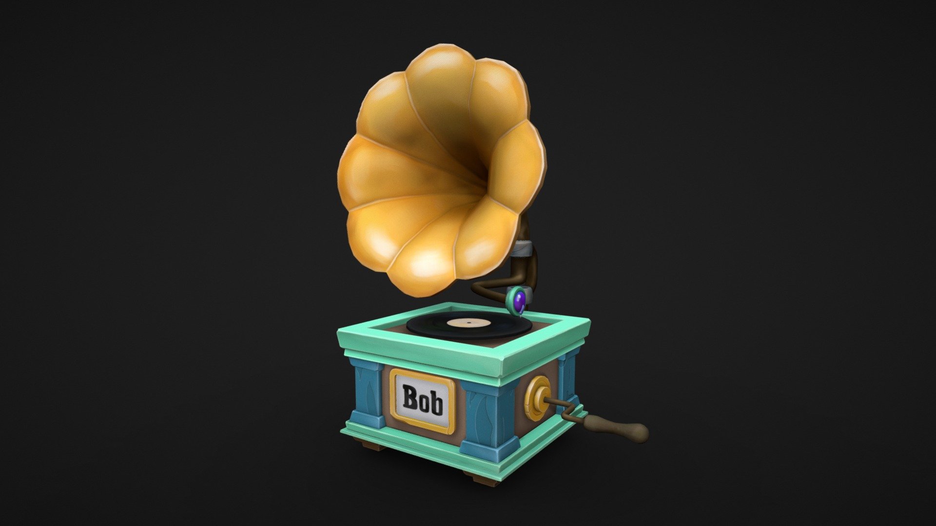 Stylized Gramophone - 3D model by Alexander Windels (@alexanderwindels ...