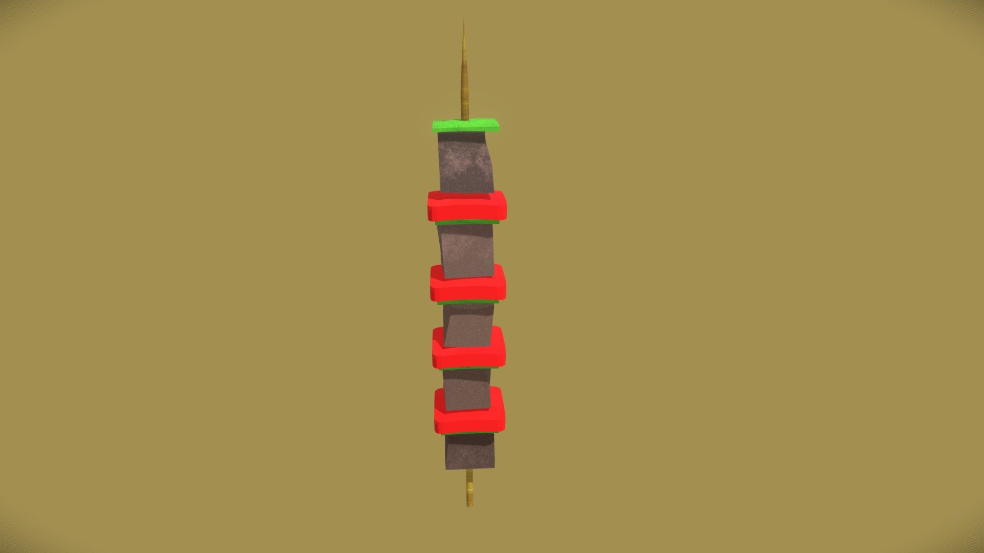 Meat skewer - 3D model by cedricmenard [629a86c] - Sketchfab