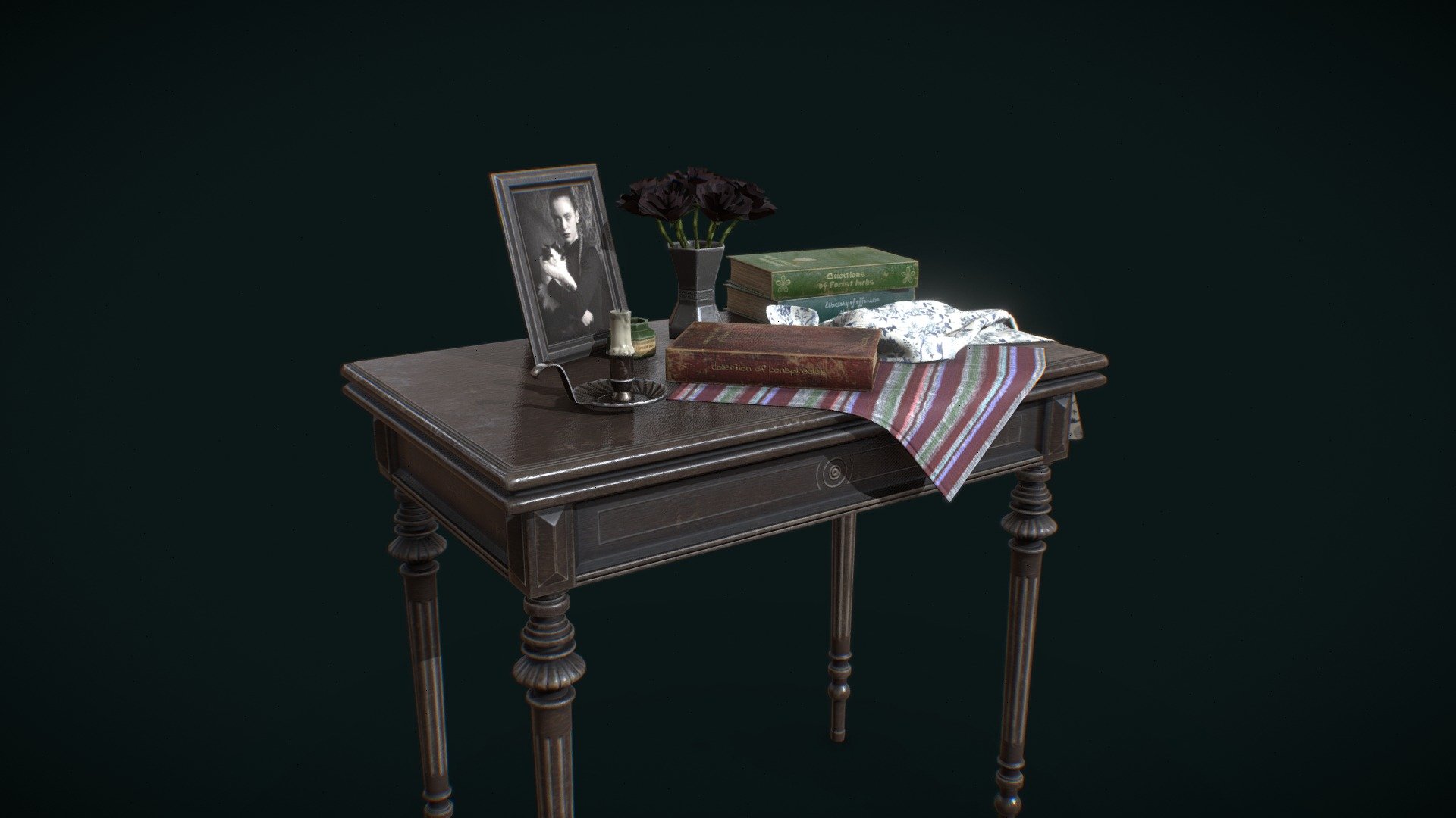 an old table with objects - Buy Royalty Free 3D model by pavlovichevzet ...