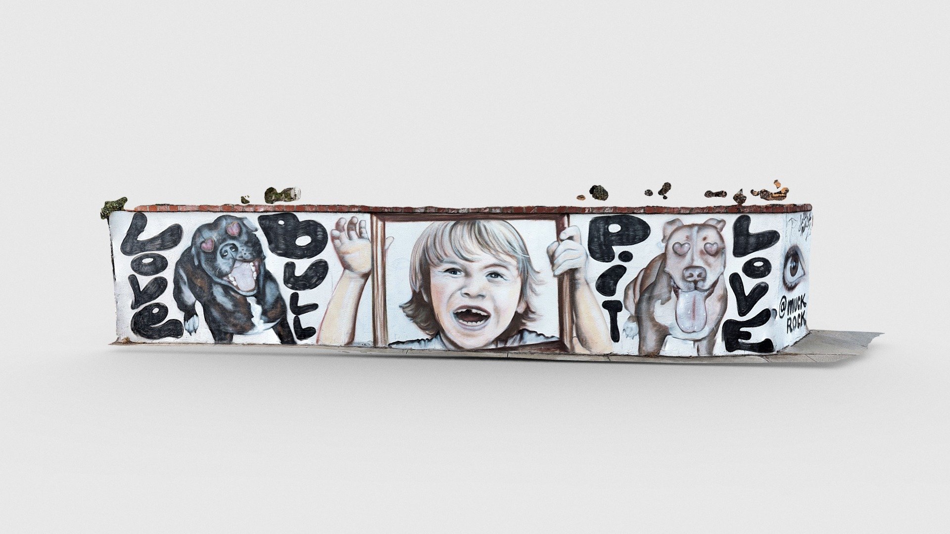 Mural in L.A. - "Love Pitbulls" - Download Free 3D model by Emm ...
