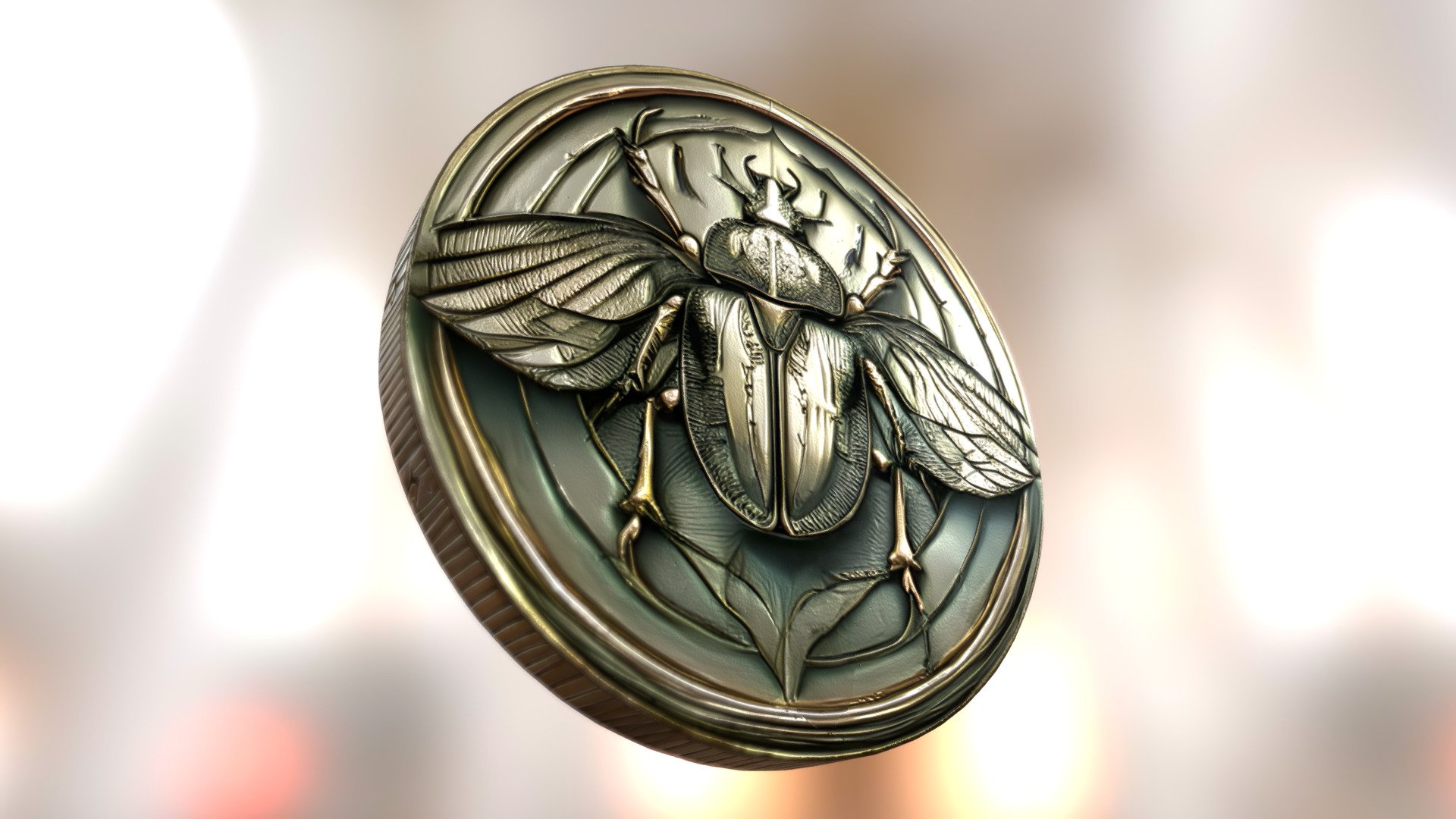 Sacred Scarab Coin – Ancient Egyptian Relic - 3D model by ARTEL_3D ...