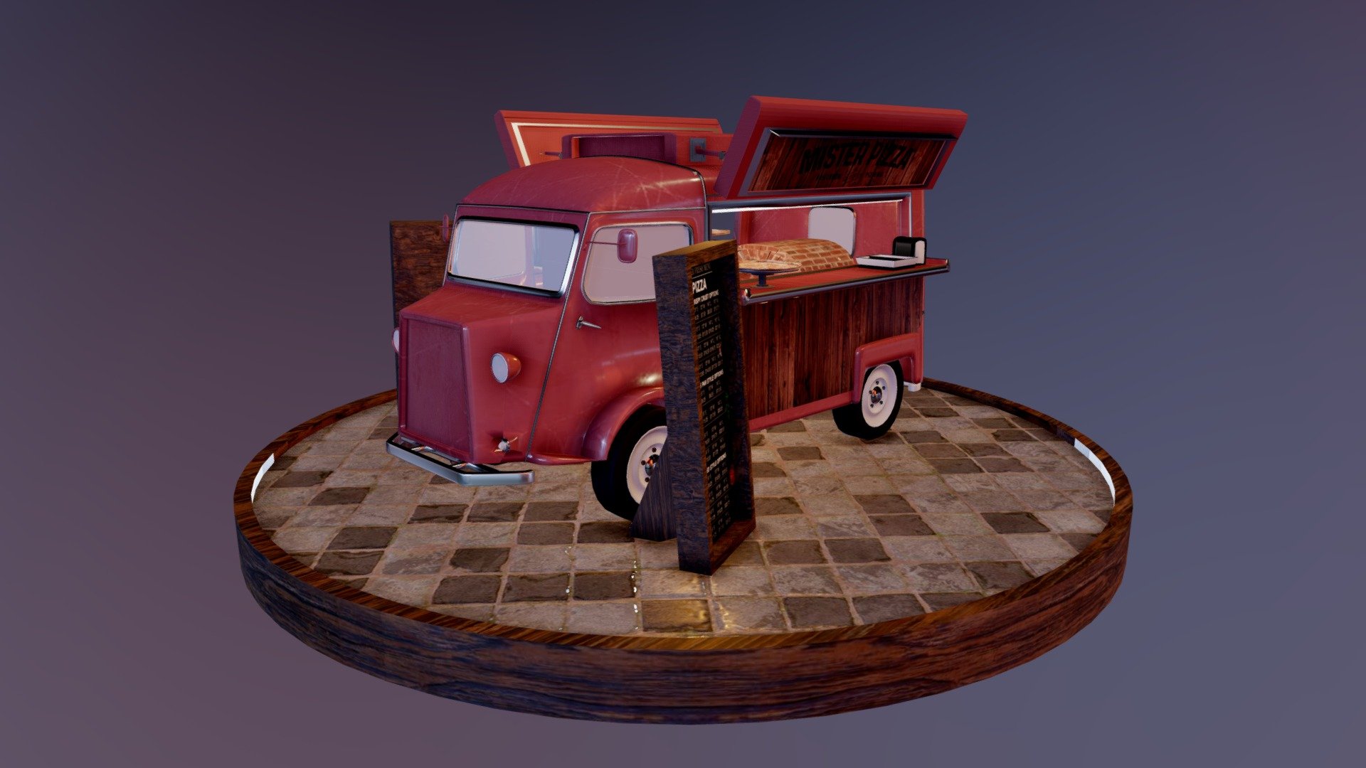 Foodtruck Pizza - 3D model by Makamba_jaimy [62af532] - Sketchfab