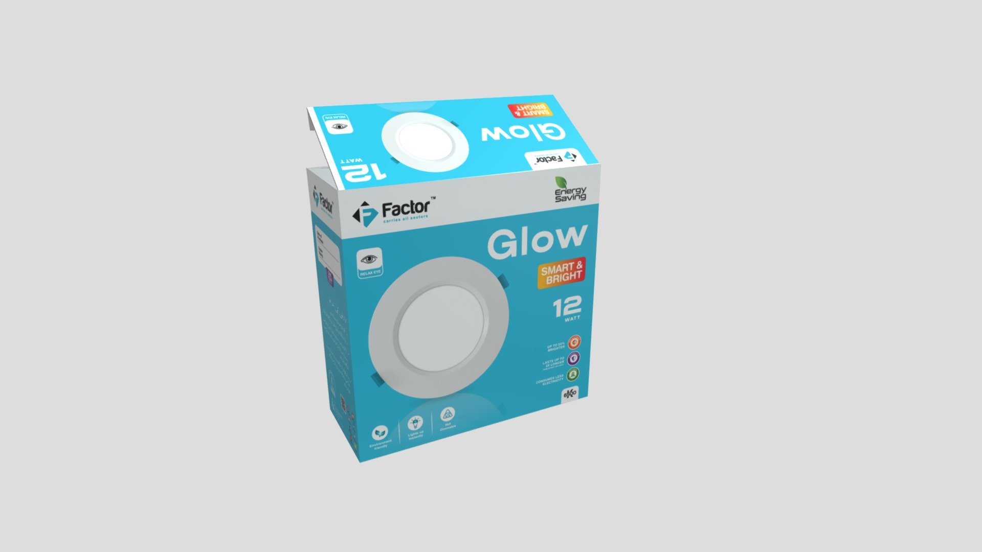 Factor Led Light 12W Package Design - 3D model by Salman Factor Led ...