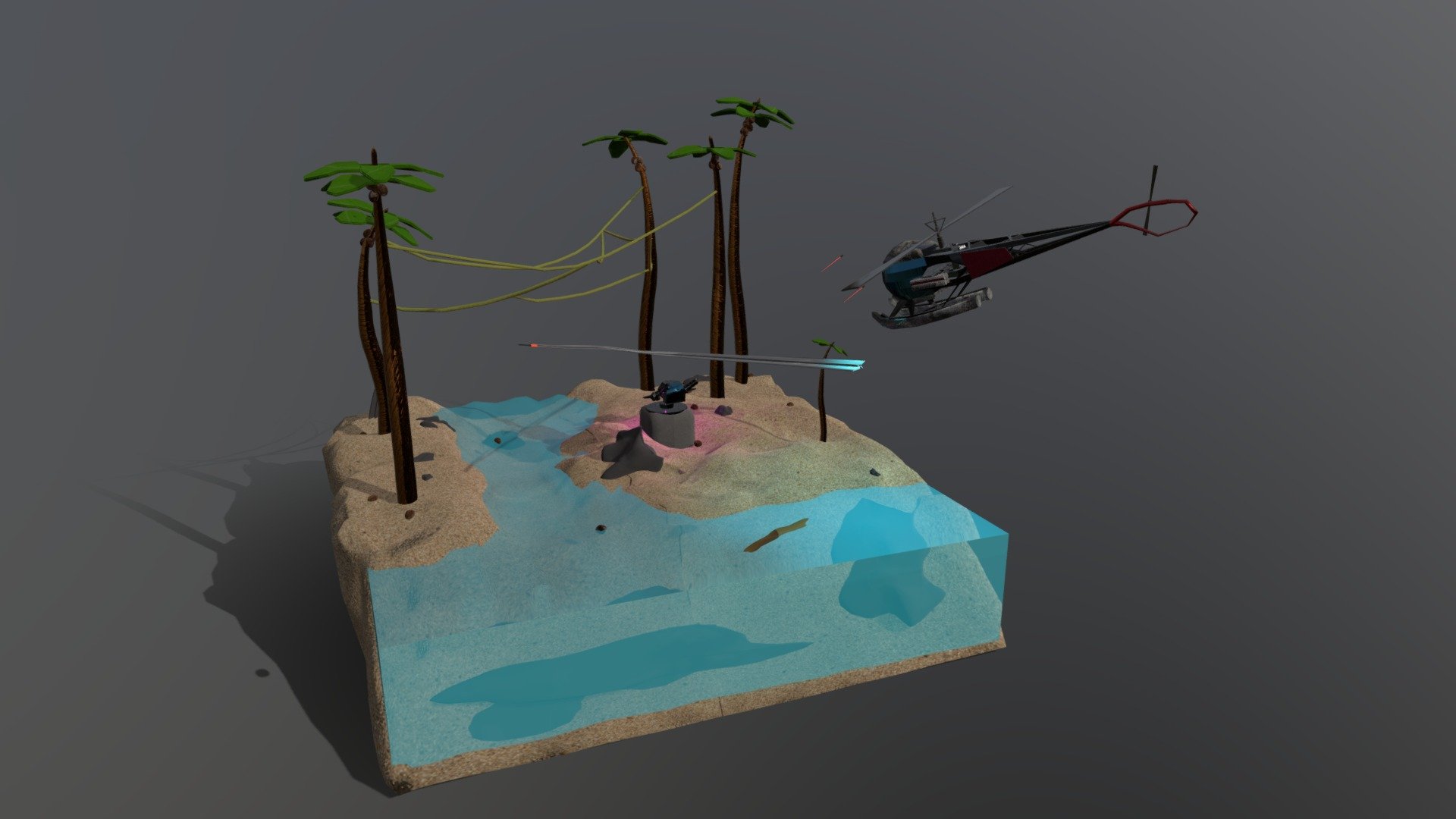 M.A.S.H. 'Grass Hopper' Support Helicopter - 3D model by NewtEmporer ...