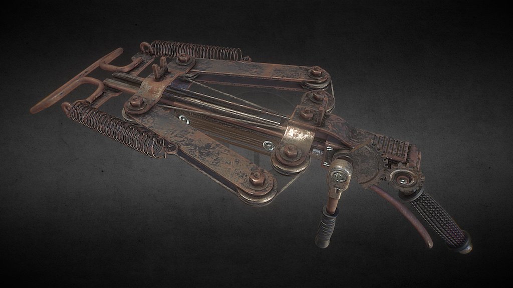 Post-apocalyptic 'flipper'Crossbow - 3D model by Glennosaurus (@ghilby ...