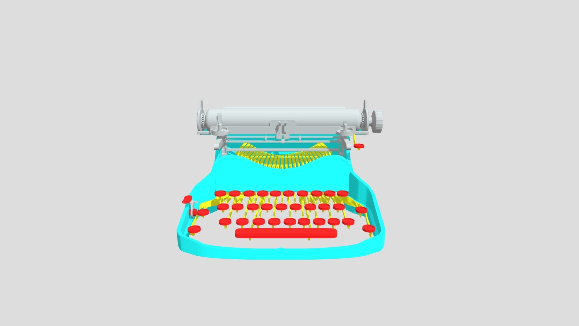 Typewriter Final2 - 3D model by ty_gamedev [62b3c6a] - Sketchfab