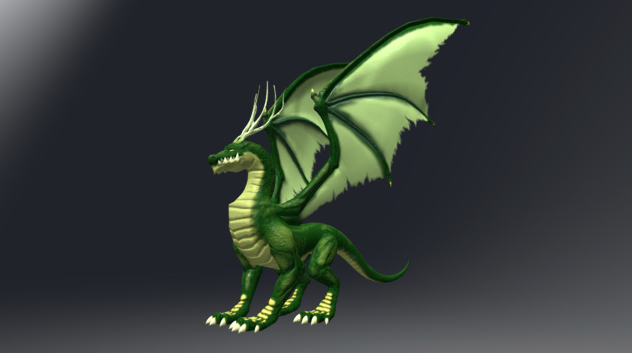 Green Dragon - Download Free 3D model by lionkinen [62b512c] - Sketchfab