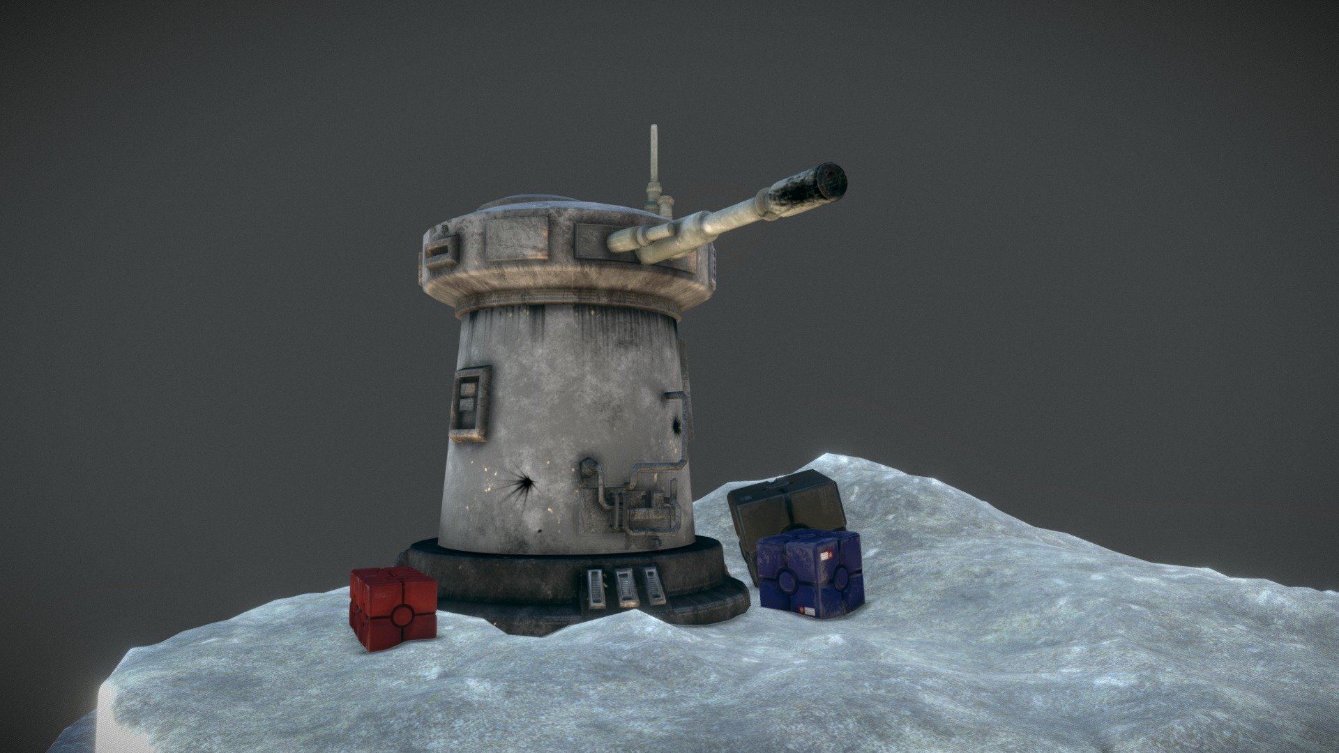 DF.9 TURRET - 3D model by Kaighen [62b5eca] - Sketchfab