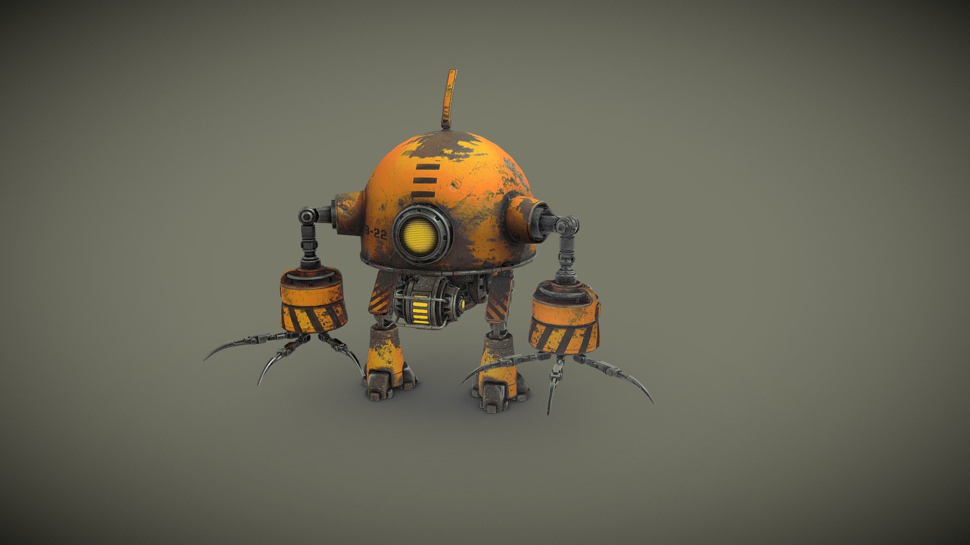 Dome Industrial Bot - 3D model by joshopel [62b6bbf] - Sketchfab
