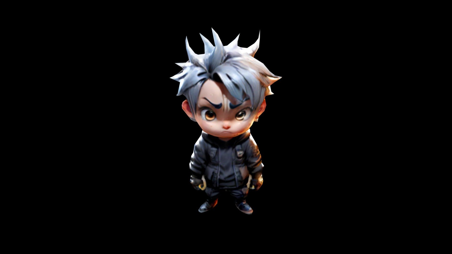 "Little warrior stands strong amidst fiery flame - Download Free 3D ...